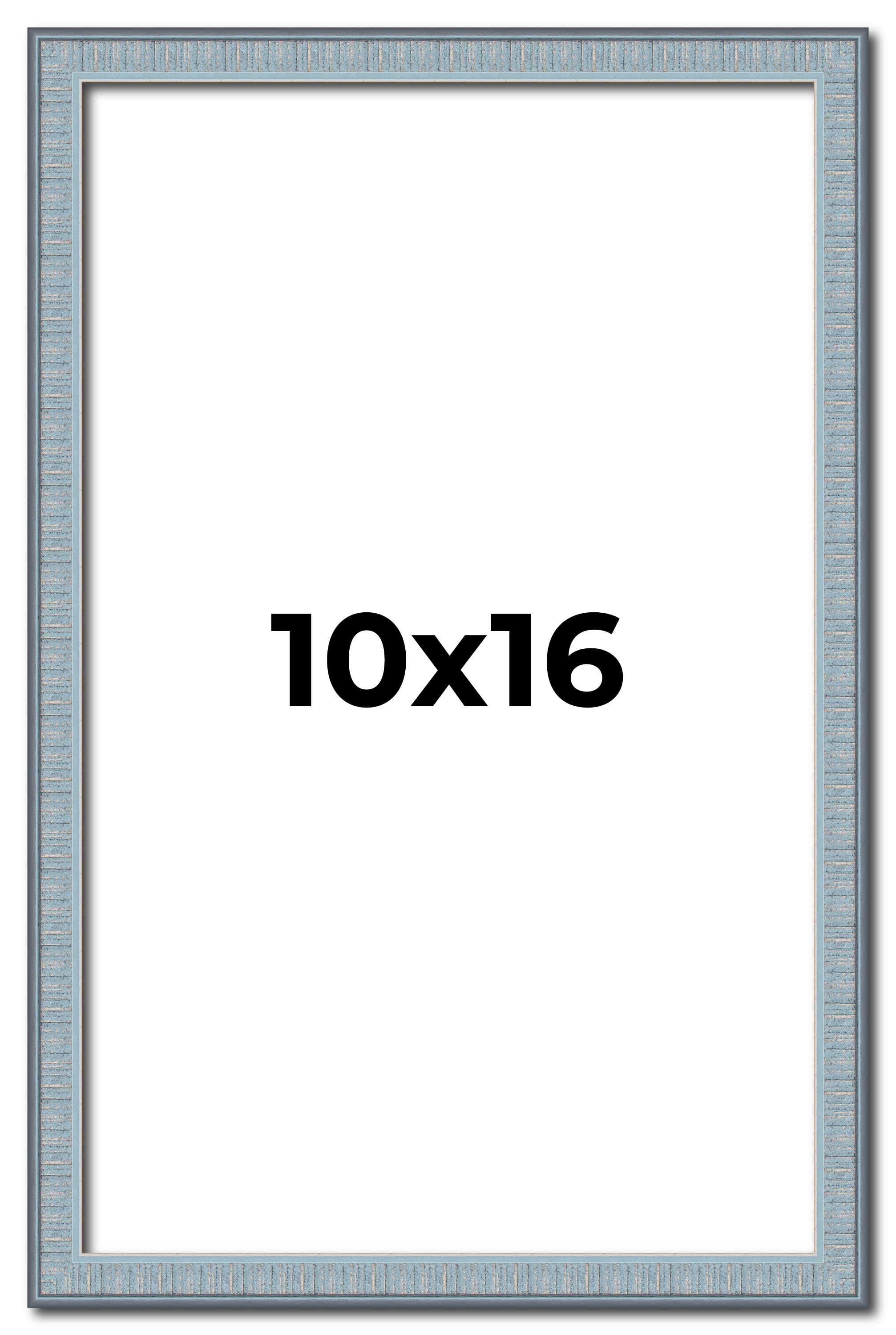 10x16 Frame Blue Scuffed Farm Board Solid Wood Picture Frame Width 0.75 ...
