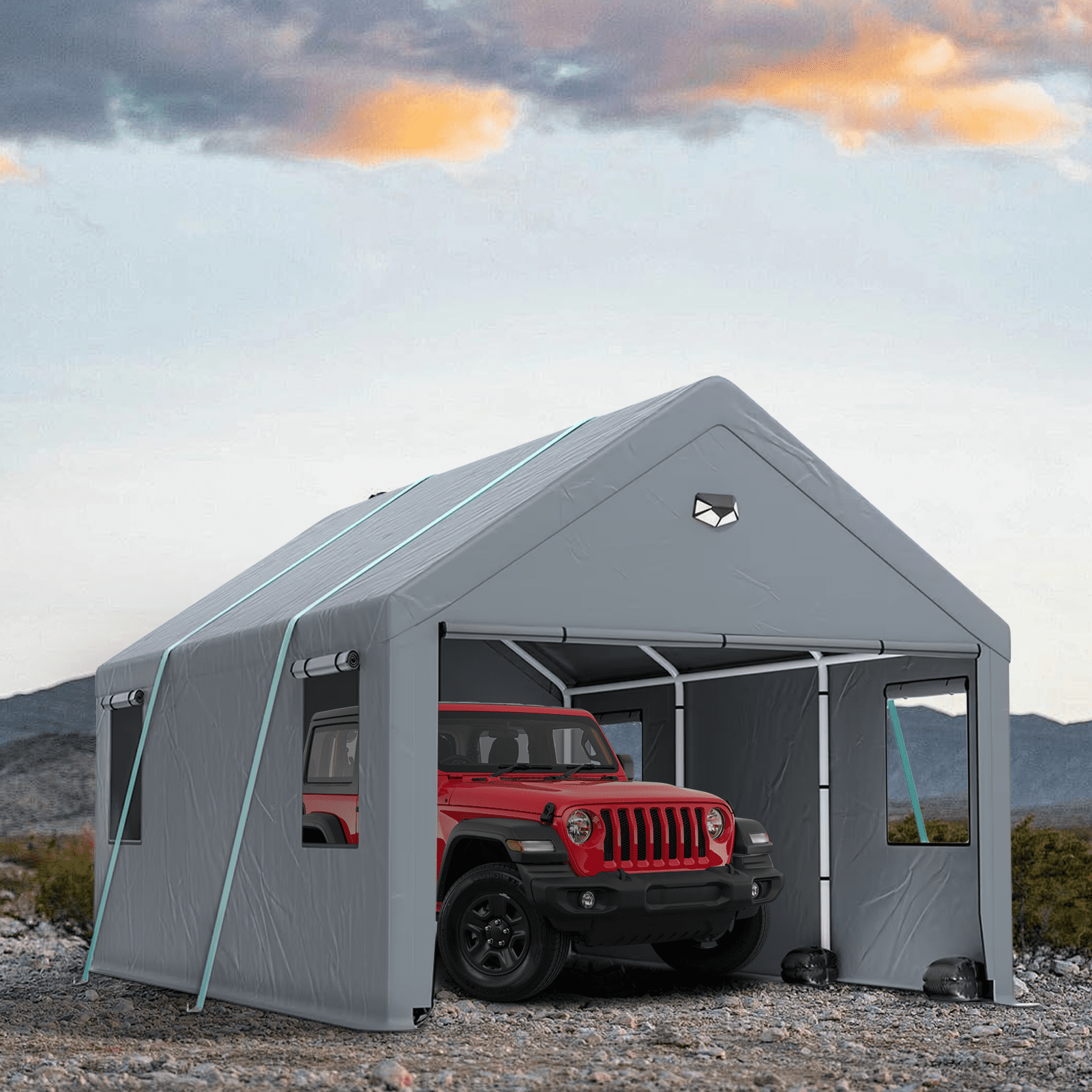10x16 Heavy Duty Carport Canopy - Extra Large Portable Car Tent Garage ...