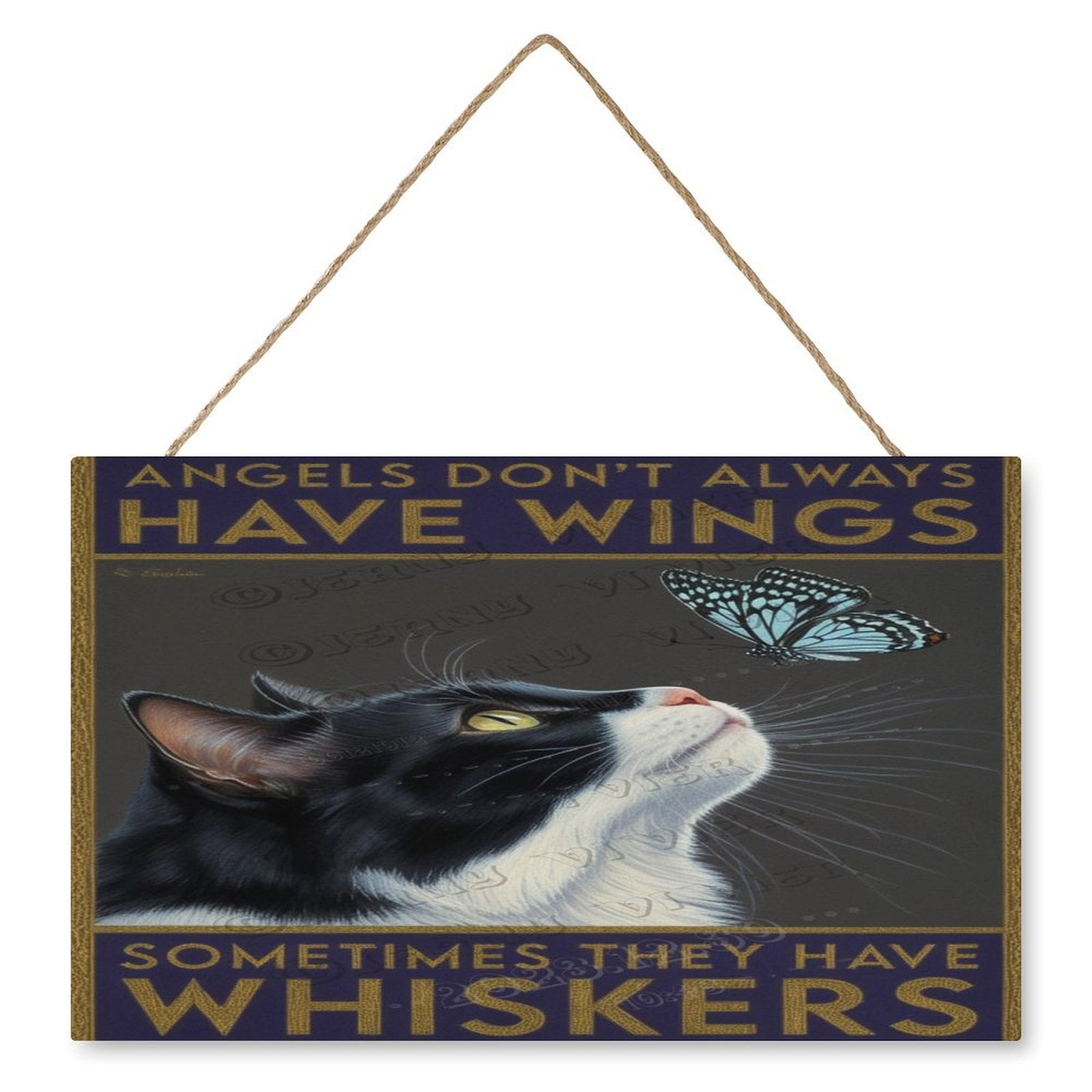 10x16 IN Square Wooden Hanging Sign - Whimsical Wood Sign Featuring ...