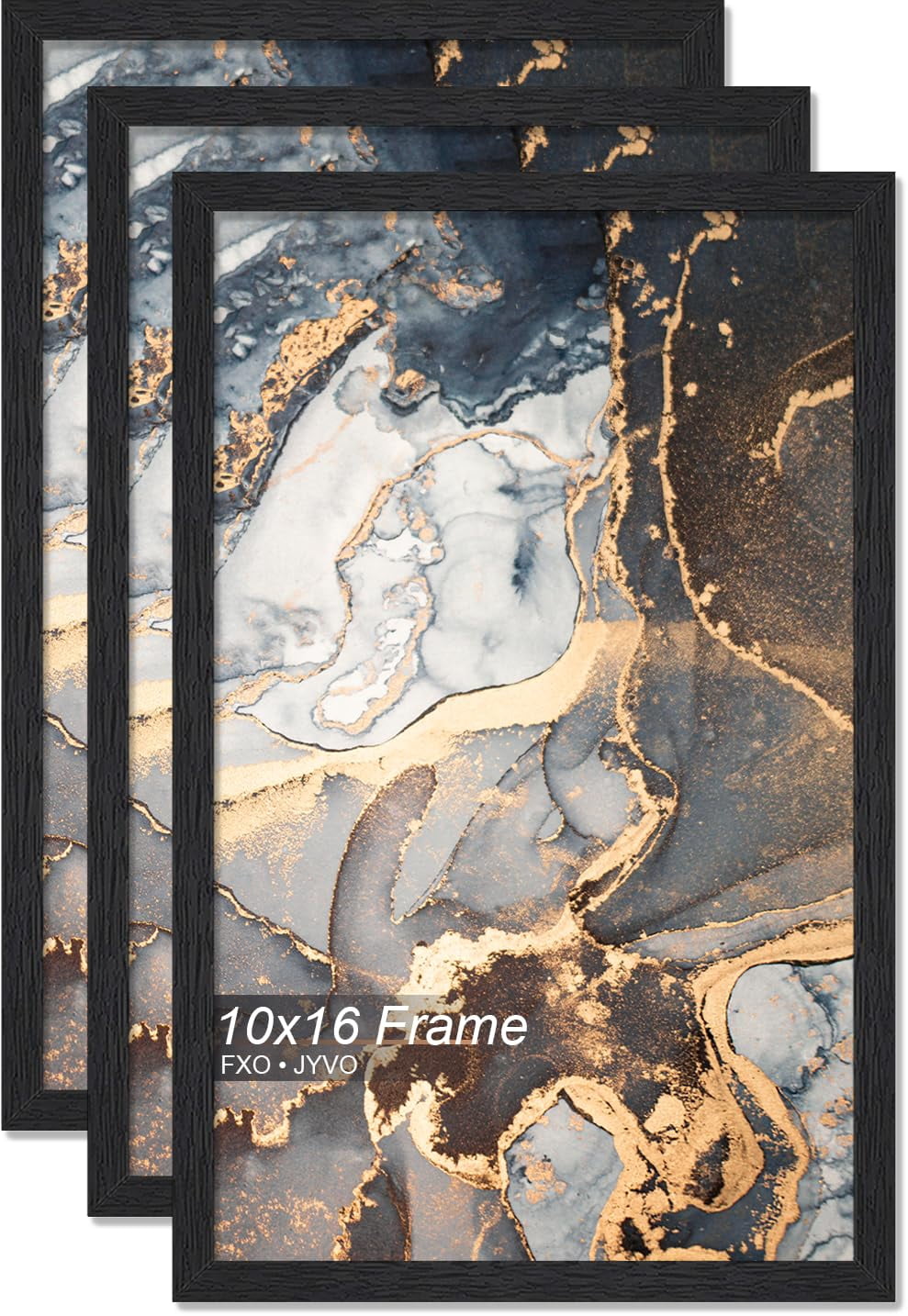 10x16 Picture Frames 3 Pack Engineered Wood, Black Frame for 10 x 16 ...