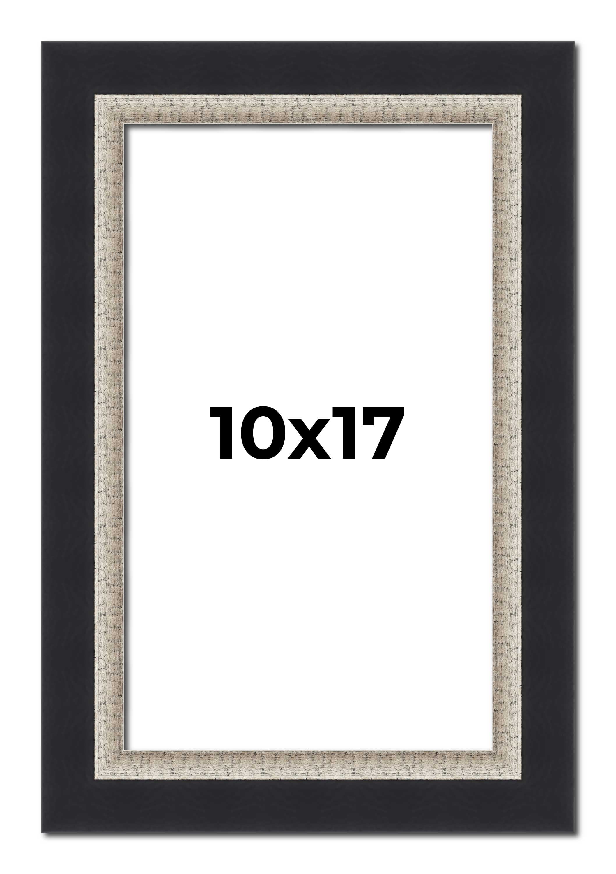 10x17 Frame Black Real Wood Picture Frame Width 2.25 Inches | Interior ...