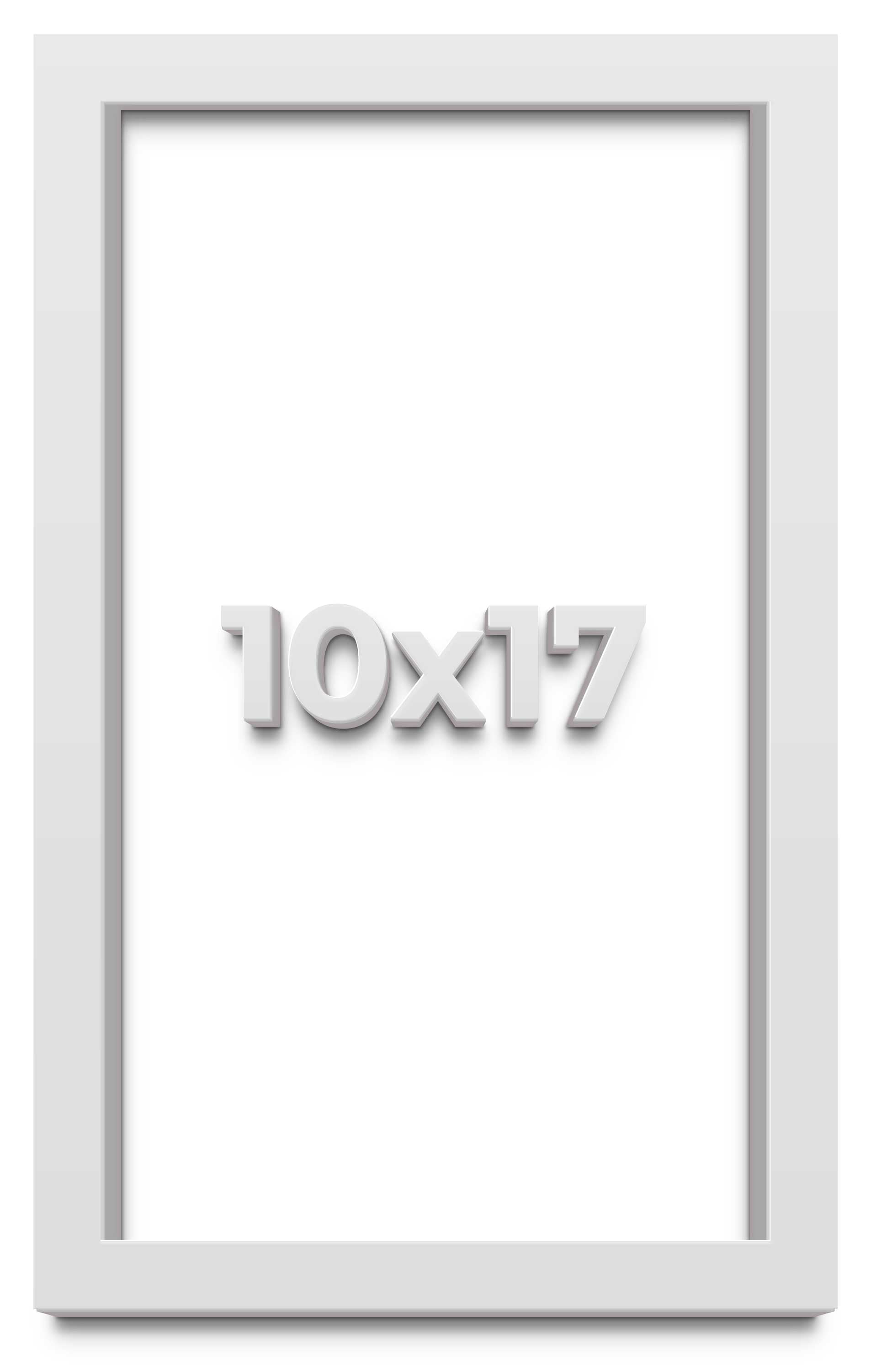 10x17 Shadow Box High Gloss White Display Frame | 1.625 Inches Deep | 1 ...