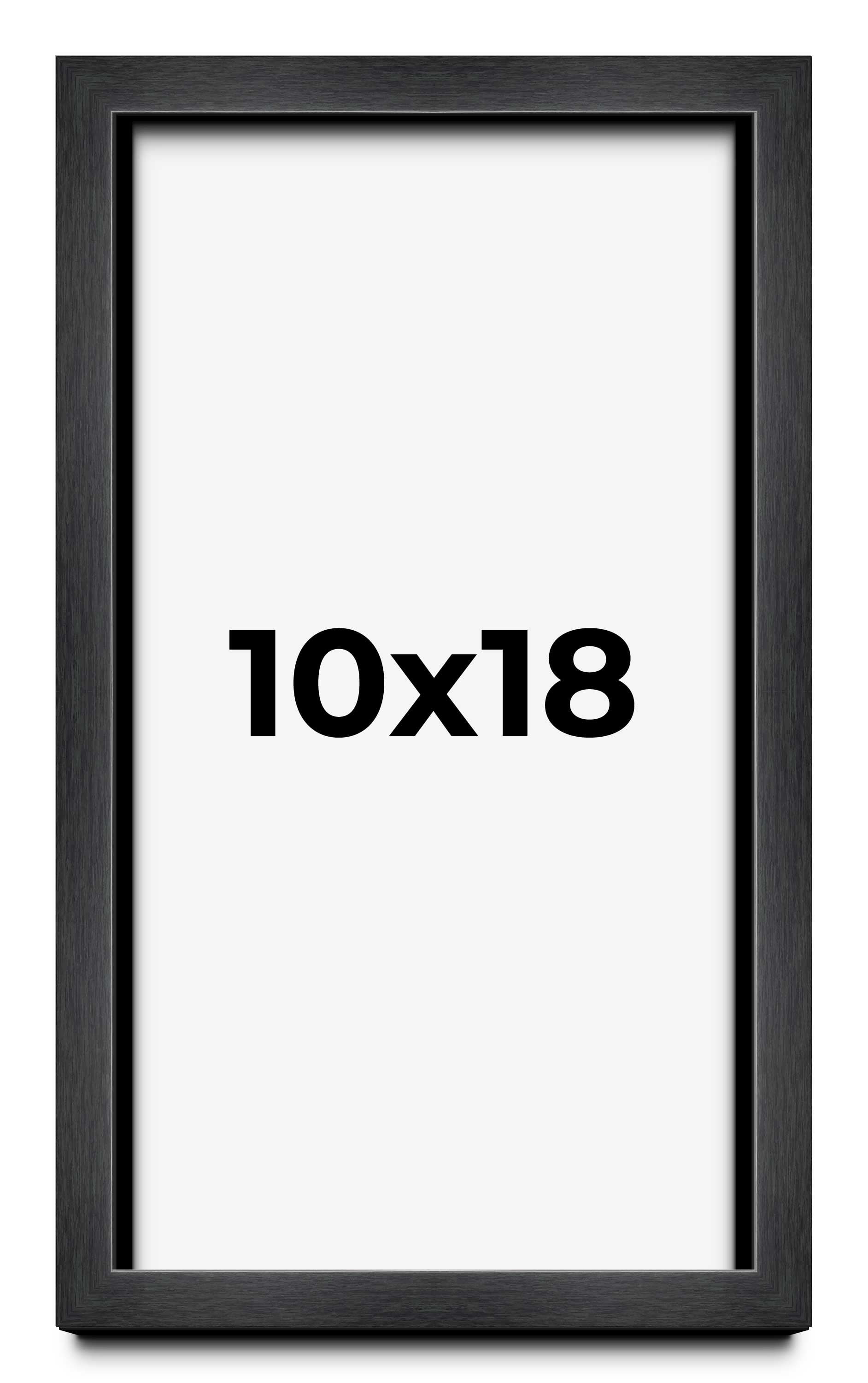 10x18 Black Shadowbox Frame - Interior Size 10x18 by 1 Inches - Made to ...