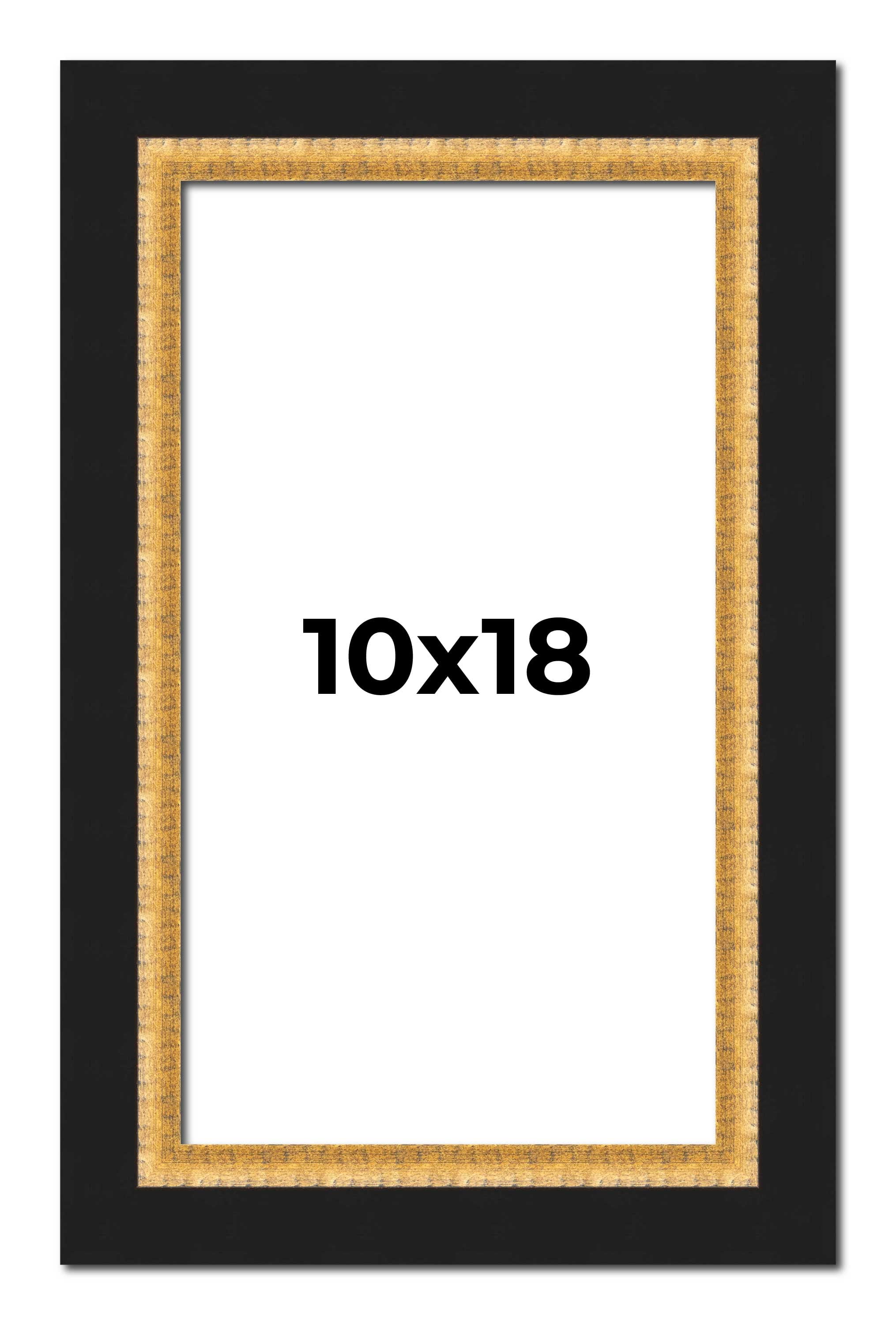 10x18 Frame Gold Real Wood Picture Frame Width 2.25 Inches | Interior ...