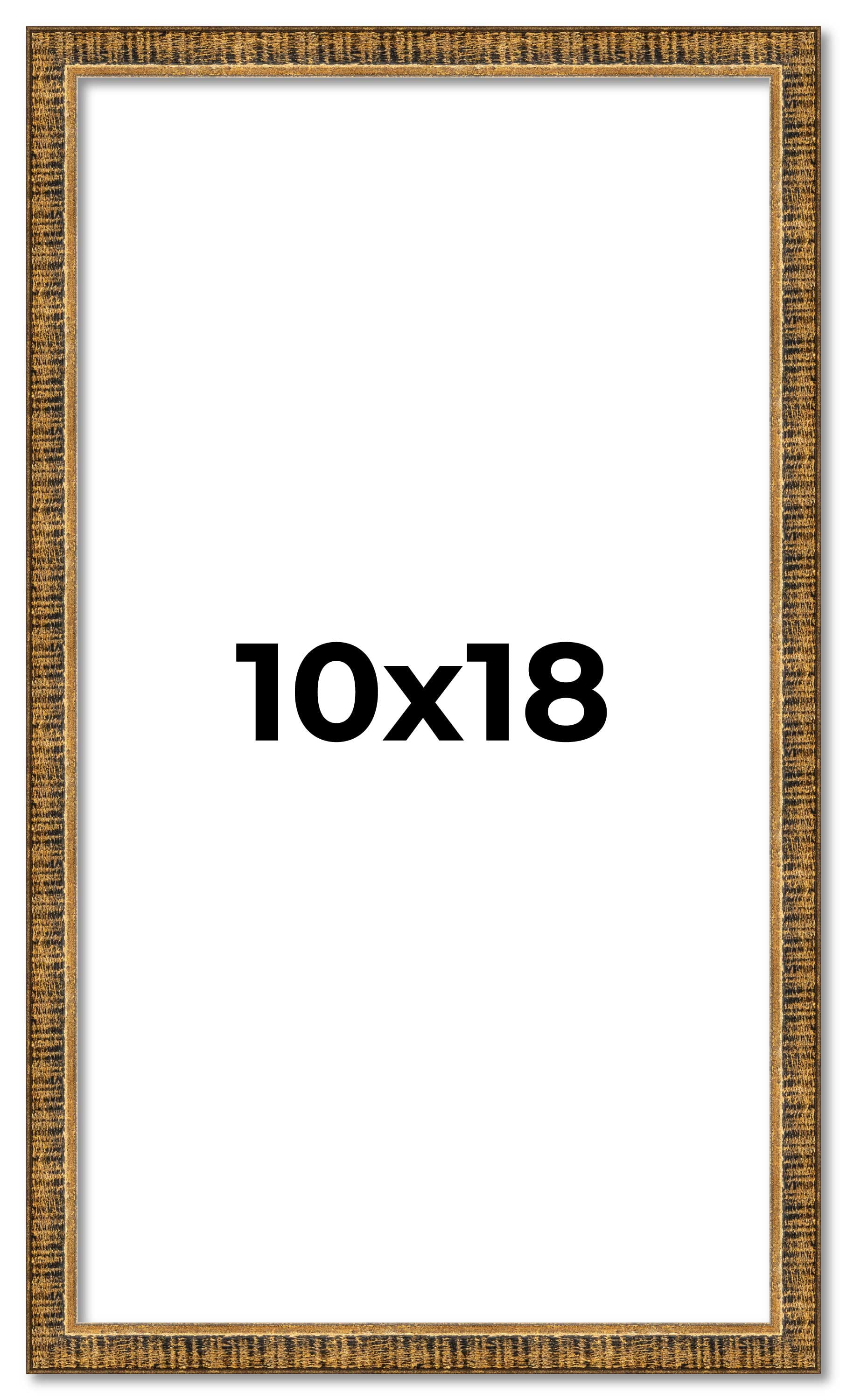10x18 Frame Gold Solid Wood Picture Frame - Complete Modern Photo Frame ...