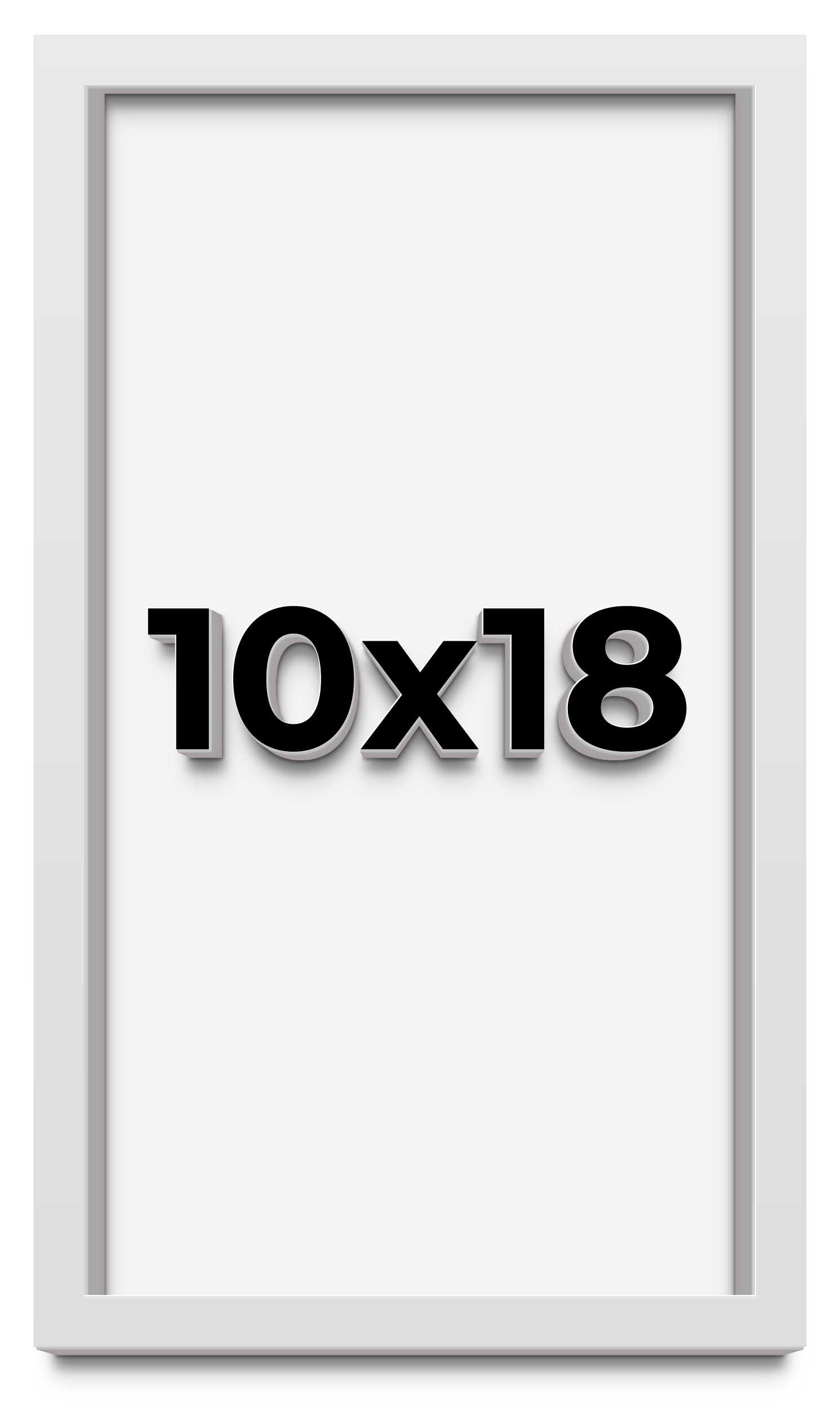 10x18 Shadow Box Frame White | 1 Inches Deep Real Wood Contemporary ...