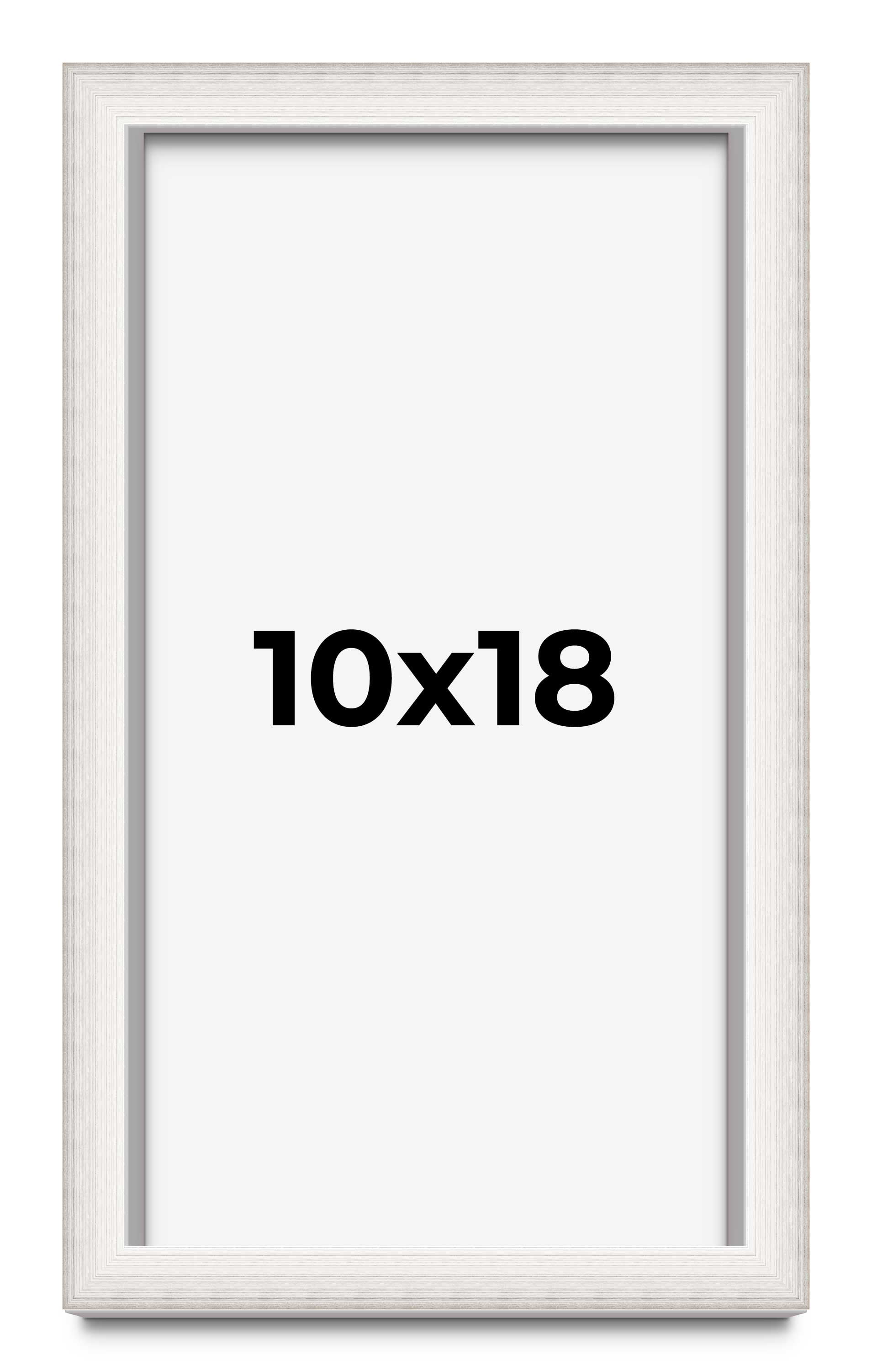 10x18 Shadow Box Silver Brushed Striped Display Frame | 1.625 Inches ...