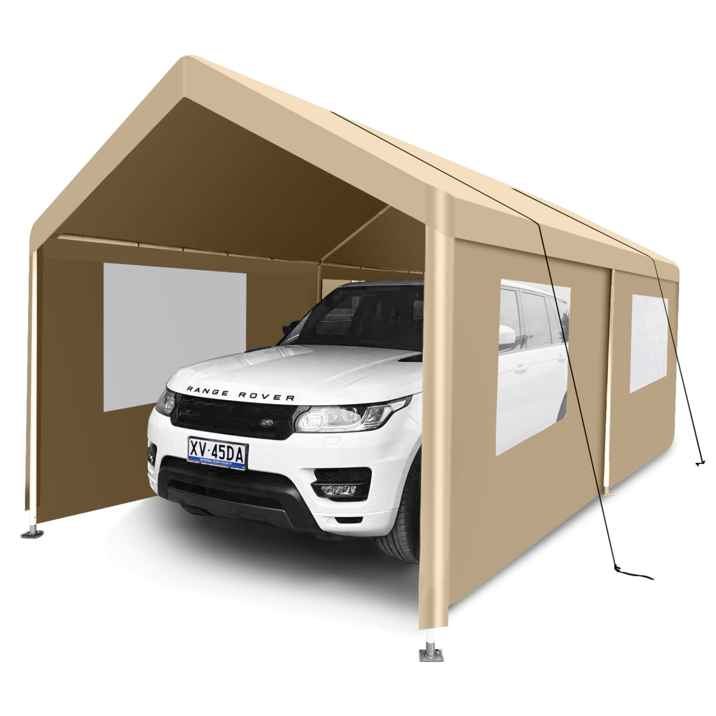 10x20 FT Heavy-Duty Portable Carport Garage Tent, Carport Canopy with ...