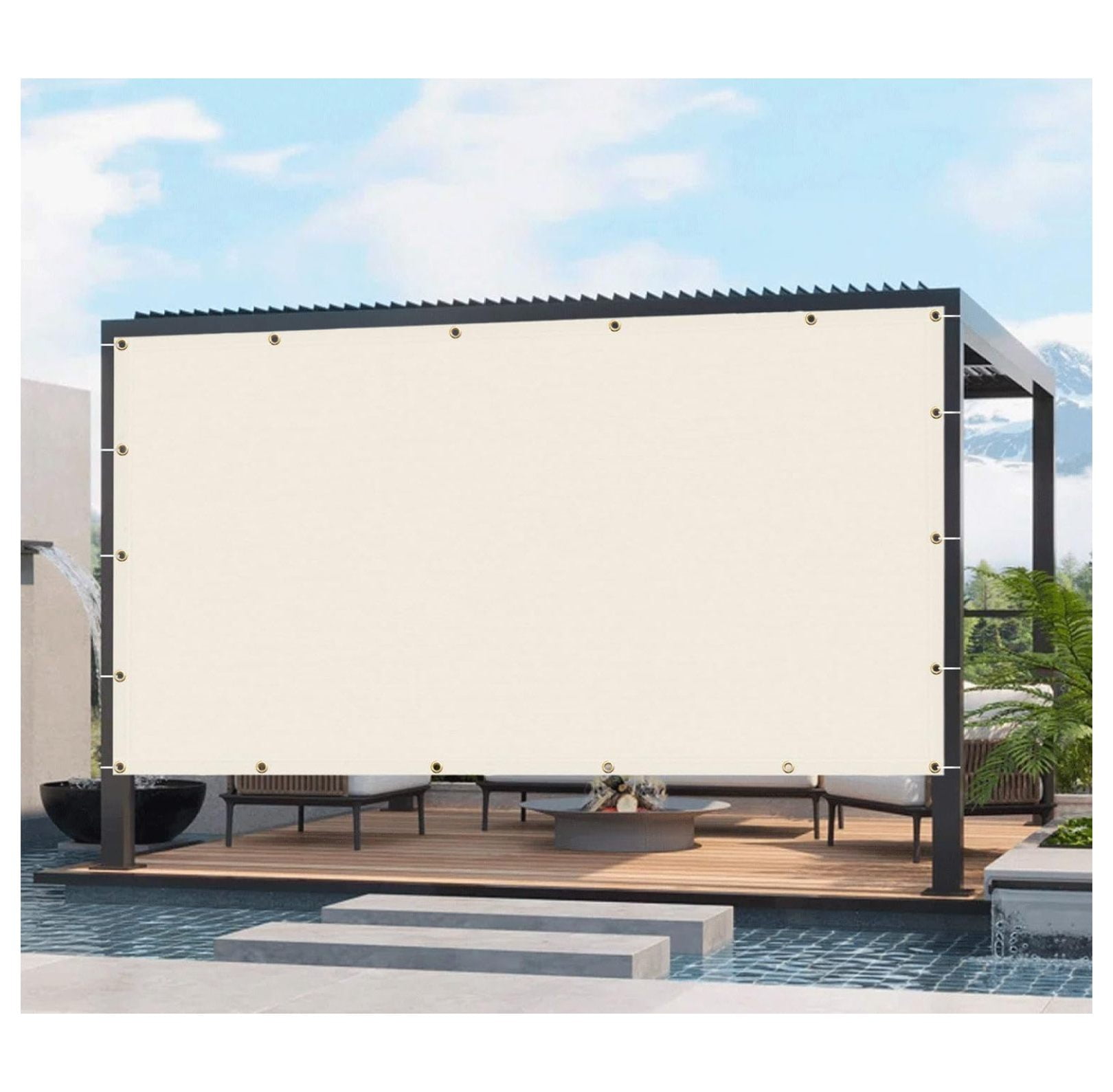 10x20 FT Outdoor Sun Shade Cloth Pergola Shade Cover with Grommets 95% ...