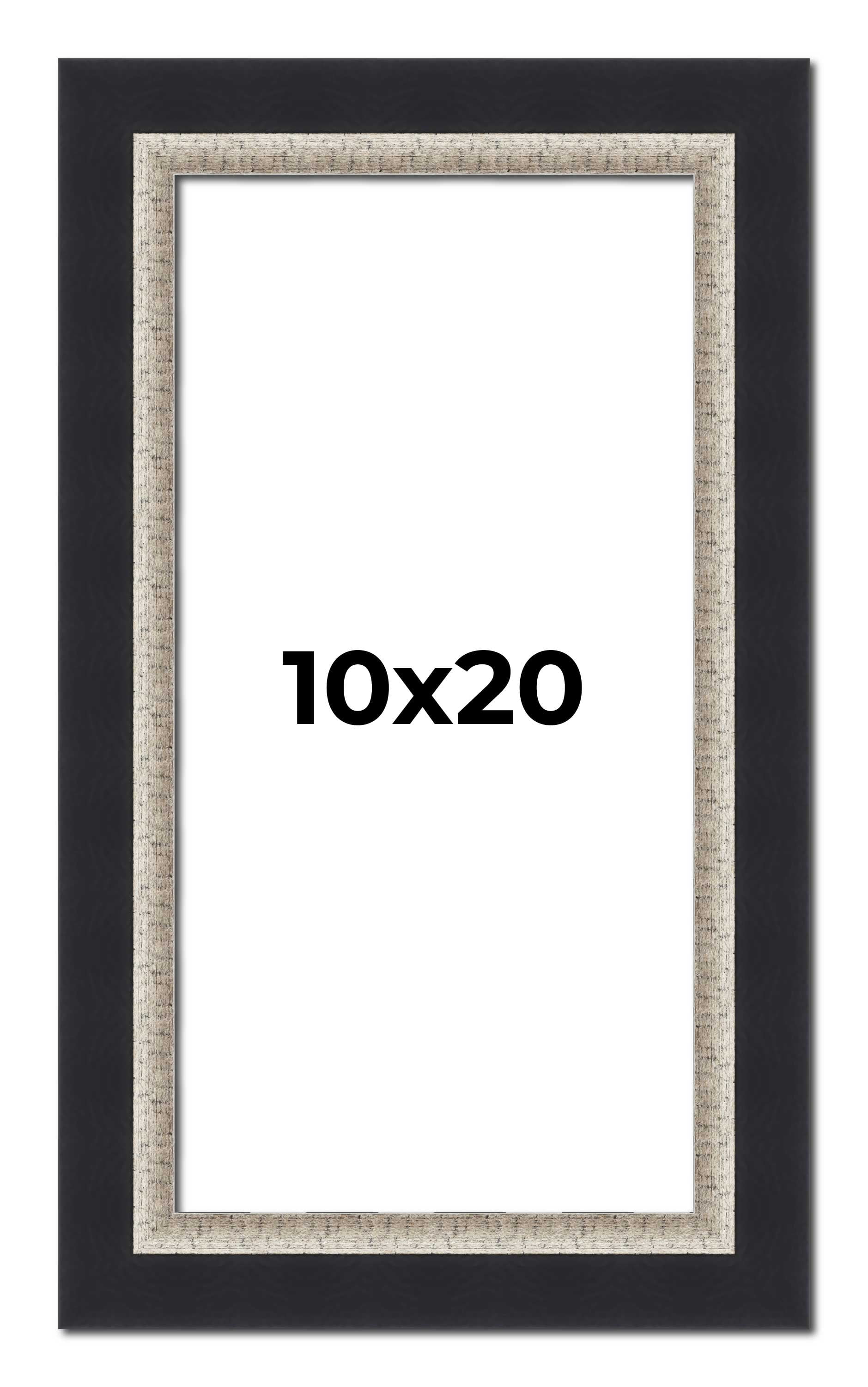 10x20 Frame Black Real Wood Picture Frame Width 2.25 Inches | Interior ...