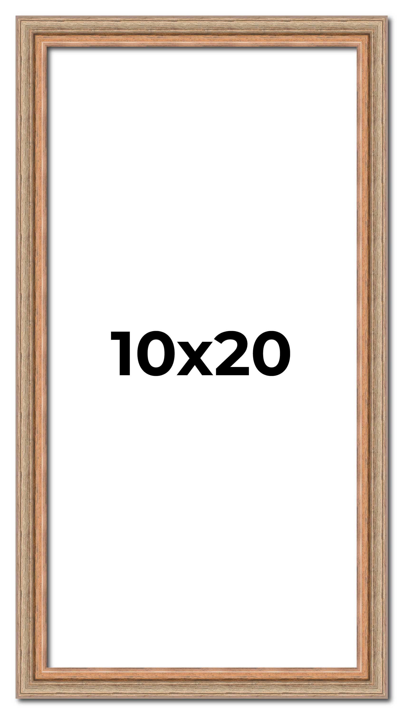 10x20 Frame Brown 60's Wooden Cabinet Solid Wood Picture Frame | 1 Inch ...