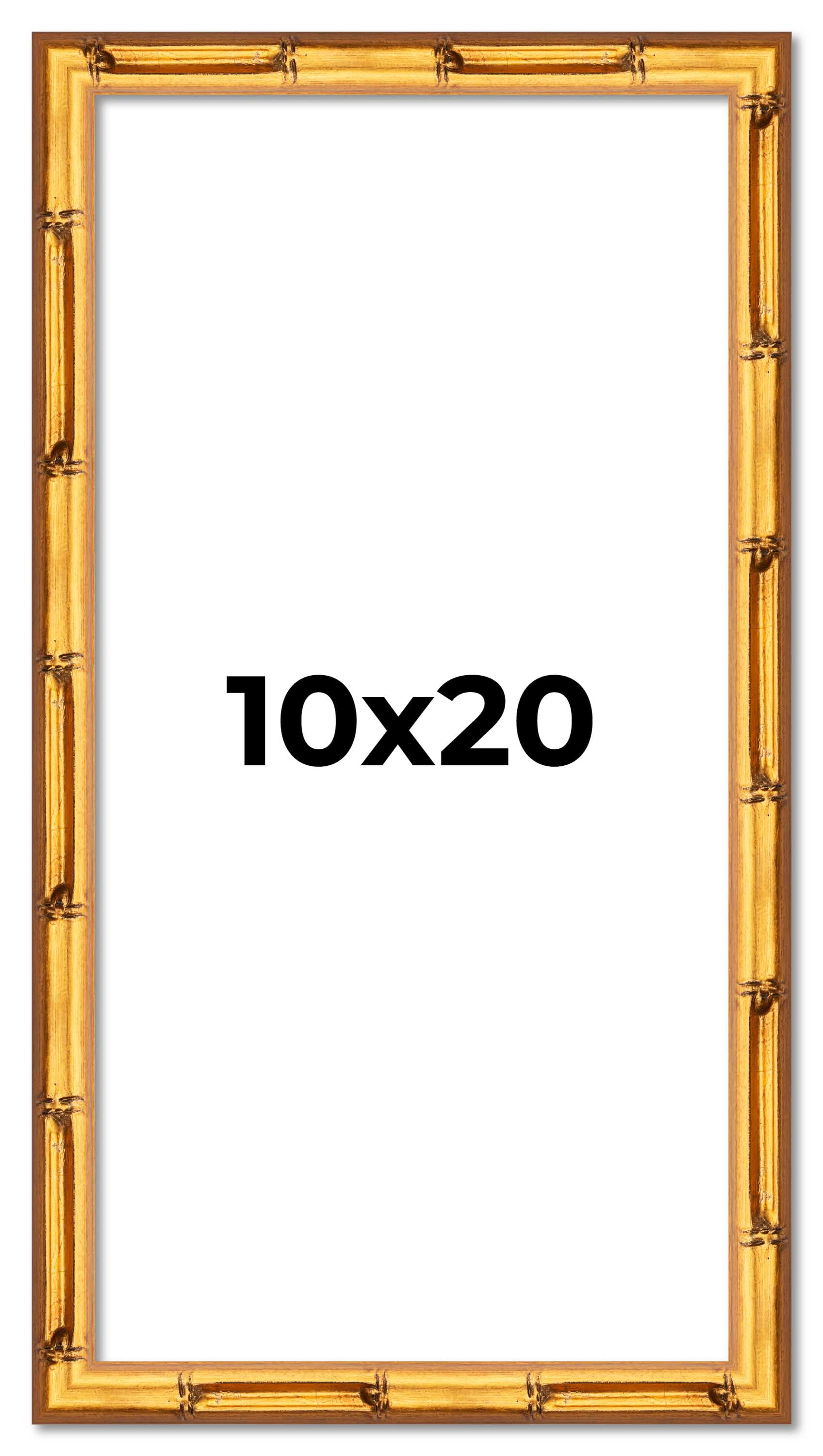 10x20 Frame Gold Bamboo Solid Wood Picture Frame | 1 Inch Moulding ...