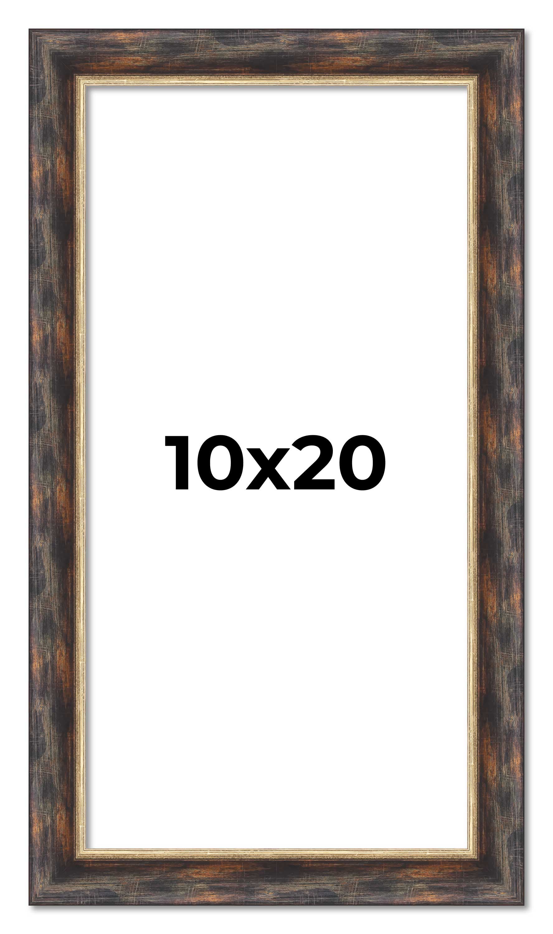 10x20 Frame Gold Real Wood Picture Frame Width 1.5 inches | Interior ...