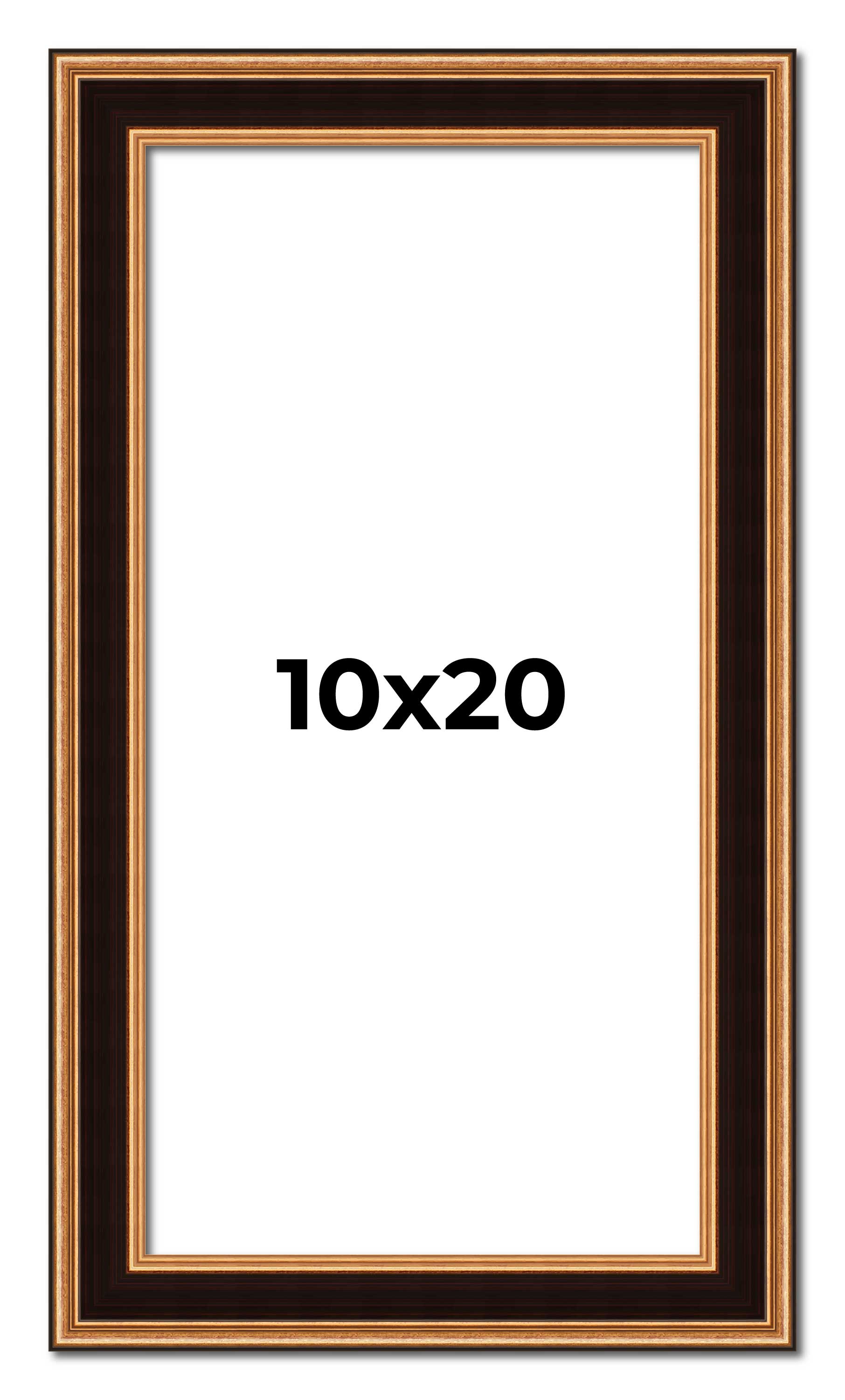 10x20 Frame Gold Brown Plein Air Vintage Solid Wood Picture Frame | 1. ...