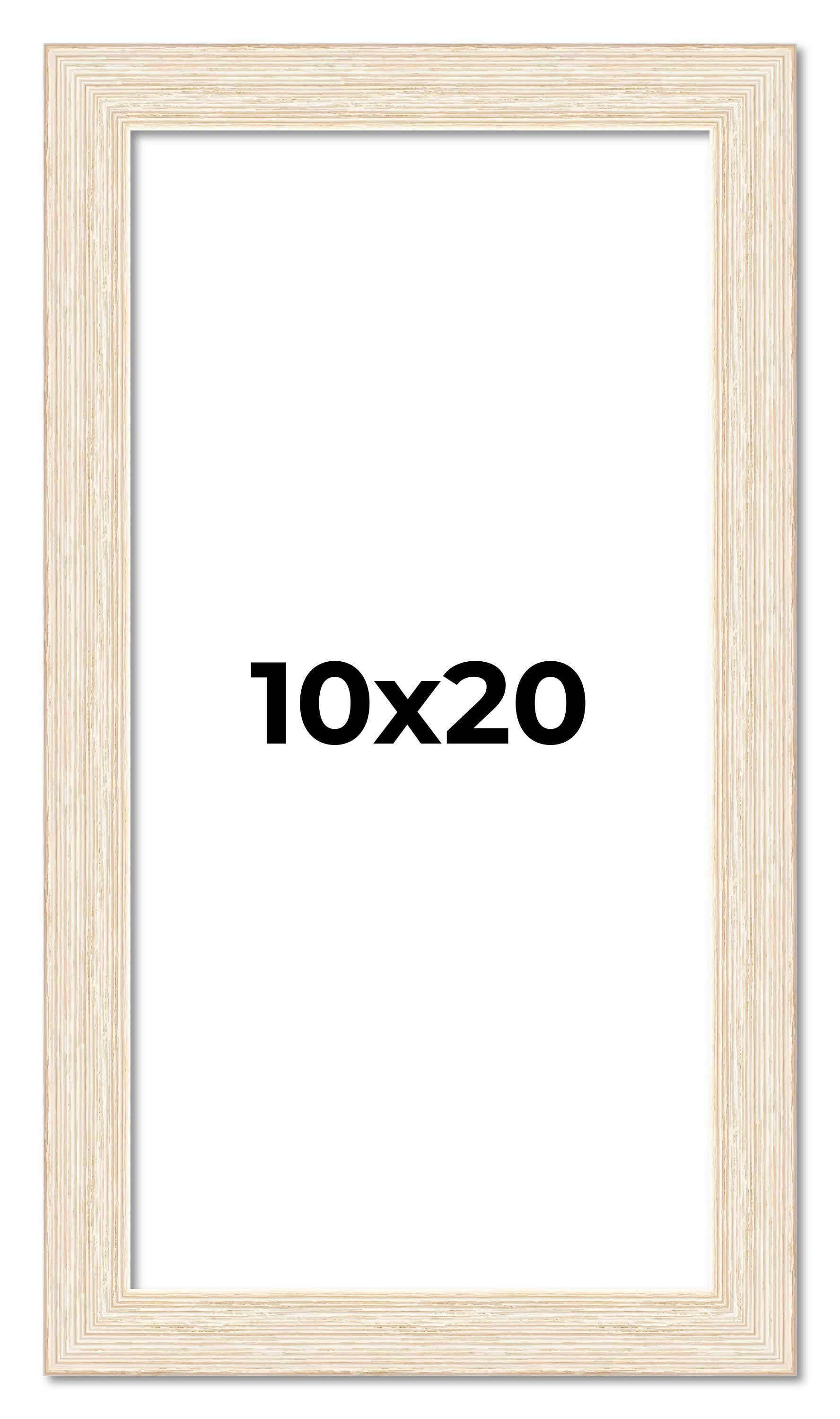 10x20 Frame White Barnwood Picture Frame Includes UV Acrylic Plexiglass ...
