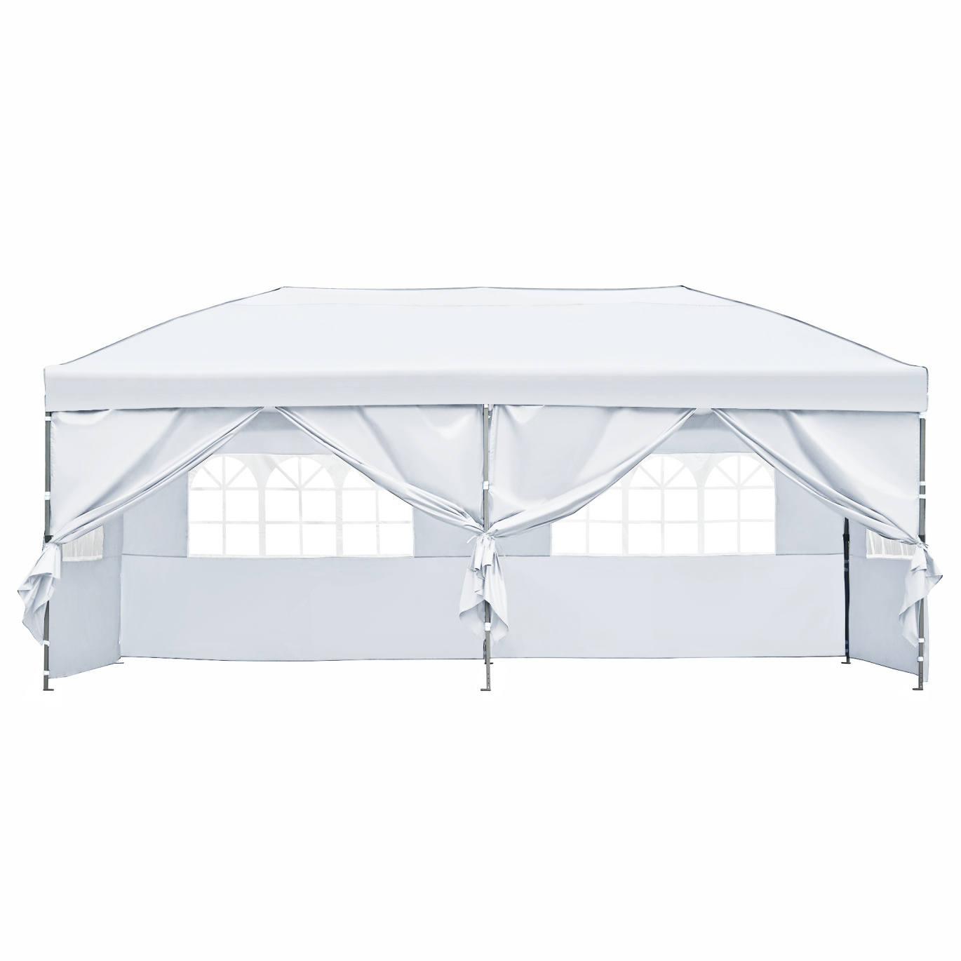 10x20 Ft Pop Up Canopy Tent with Detachable Sidewalls, Doors and ...