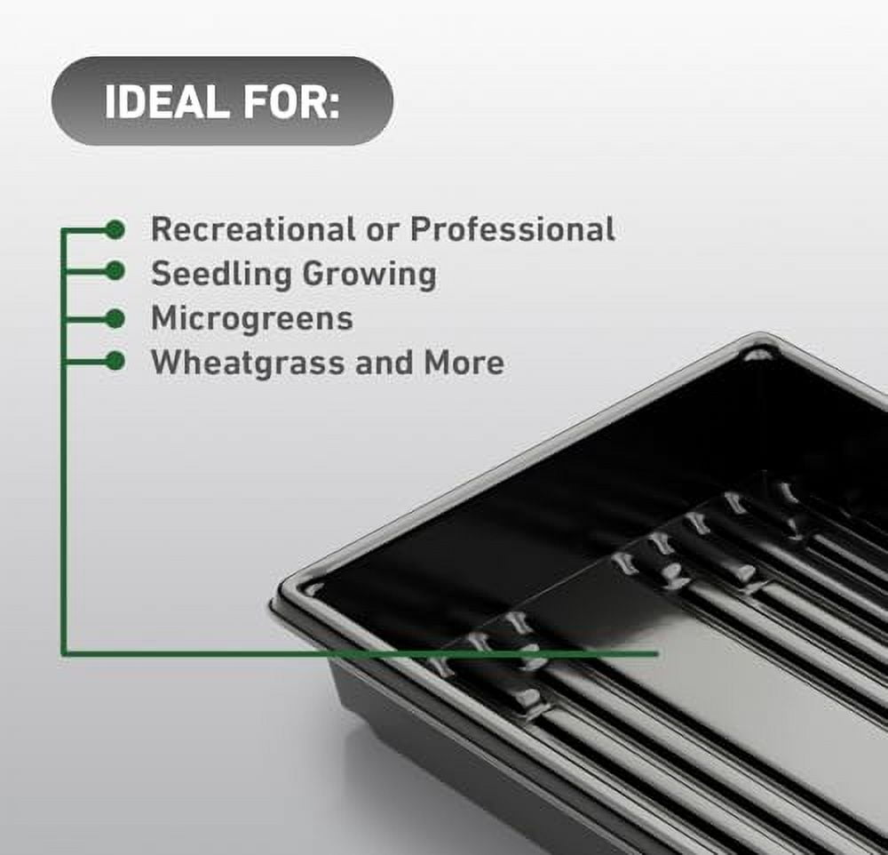 10x20 Inch Black Plastic 10 Pack Plant Propagation Tray – Growing Trays ...