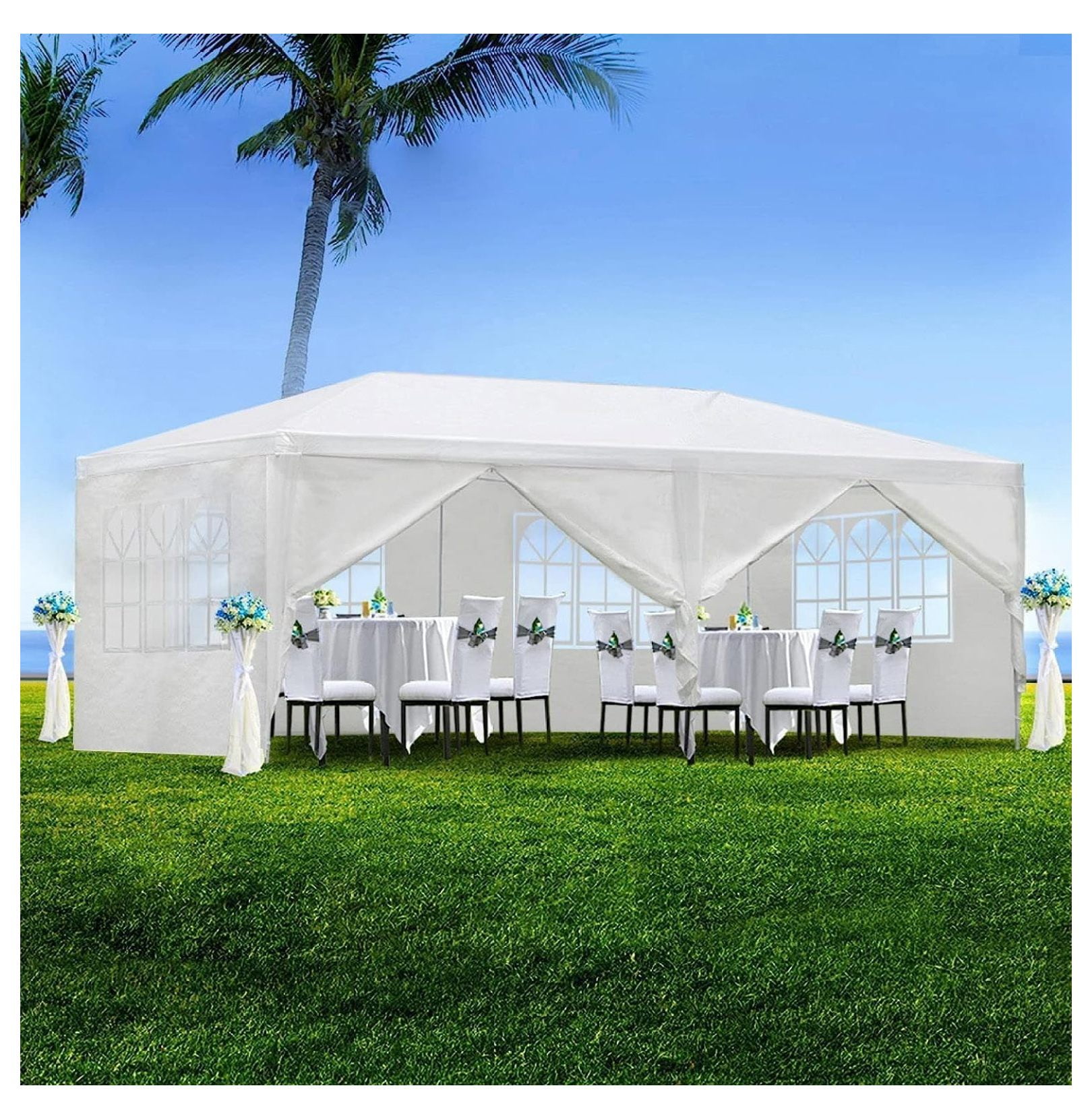 10x20 Party Tent, Outdoor Tents for Parties, White Wedding Tent, Event ...