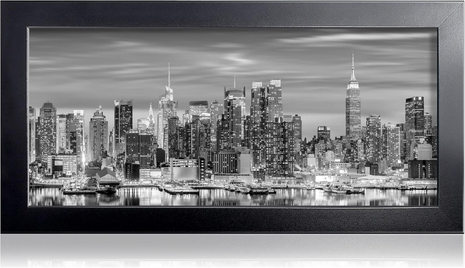 10x20 Picture Frames Black 1 Pack, Wood 10x20 Panoramic Picture Frame ...