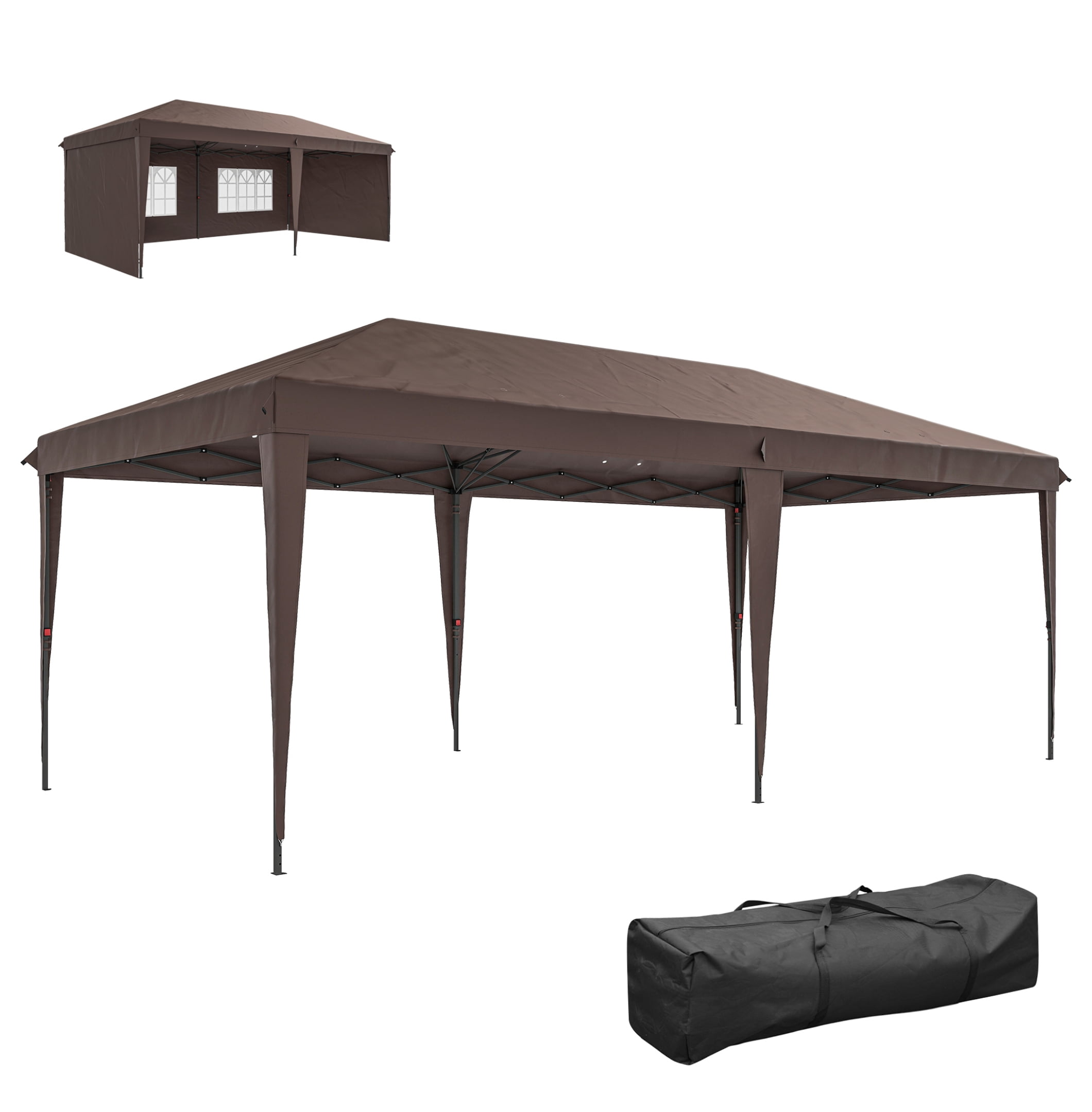 10x20 Pop Up Canopy Tent with Sidewalls, Instant Gazebo for Patio ...