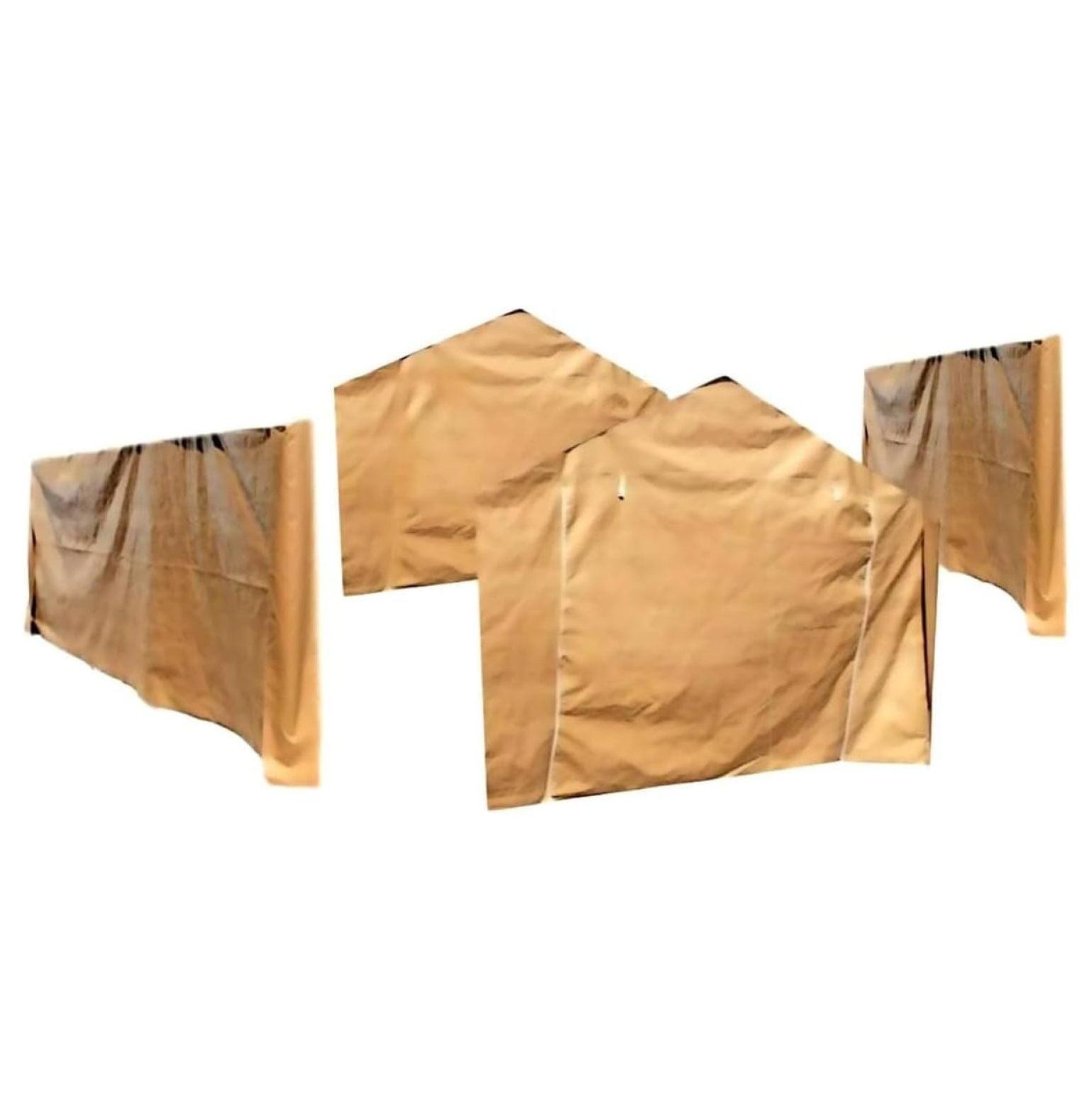 10x20 Sidewall Canopy Carport Tarp Set (4pc) Beige, UV Protected ...
