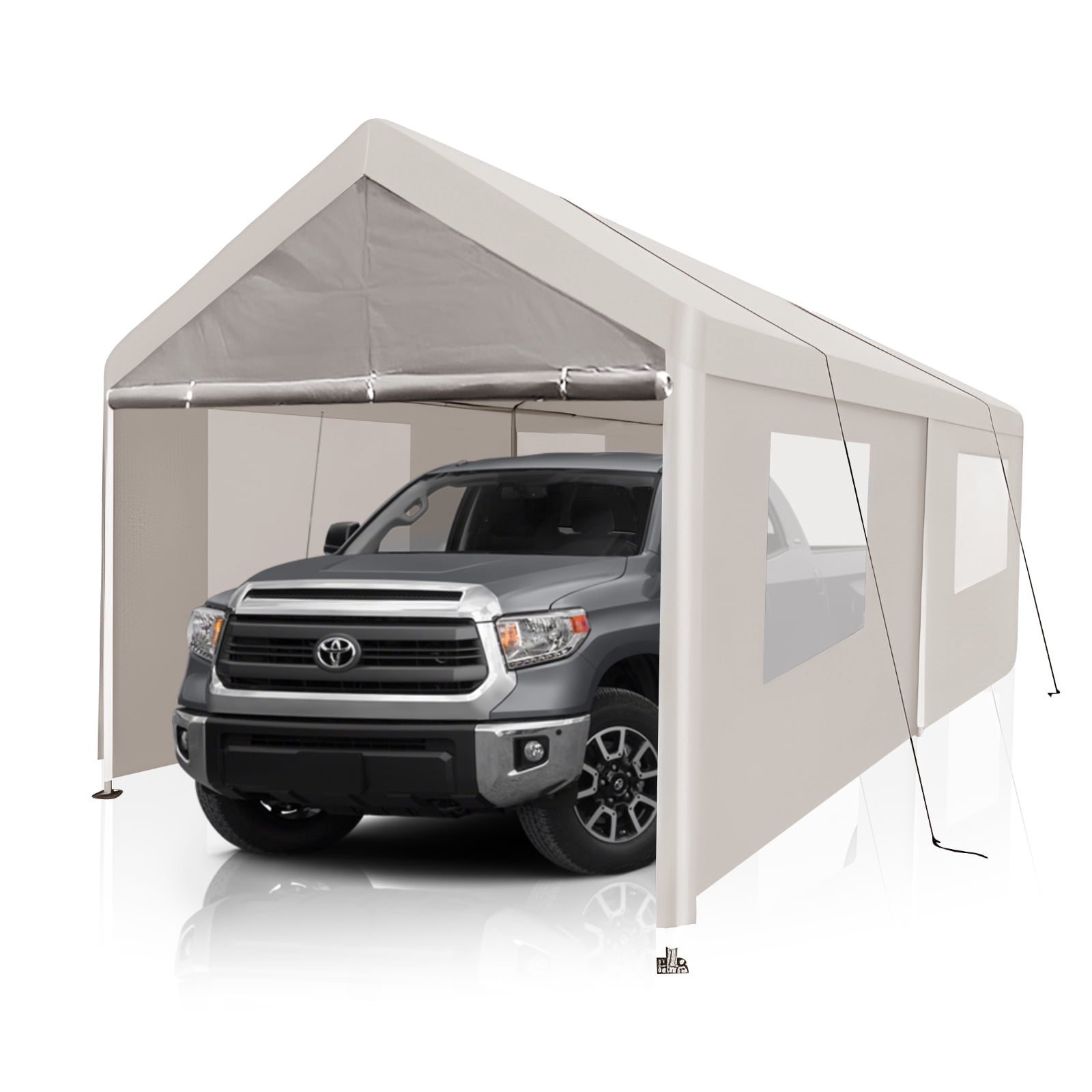 10x20 ft Heavy Duty Carport Canopy with Transparent Windows,Removable ...