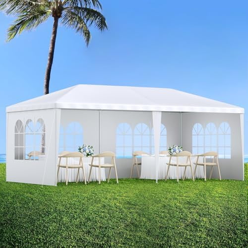 10x20 ft Party Tent, Outdoor Tents for Parties, Outside White Event ...