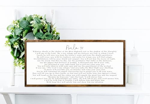 10x20 inches, Psalm 91 Wall Art | Psalm 91 | Bible Verse Wall Art ...