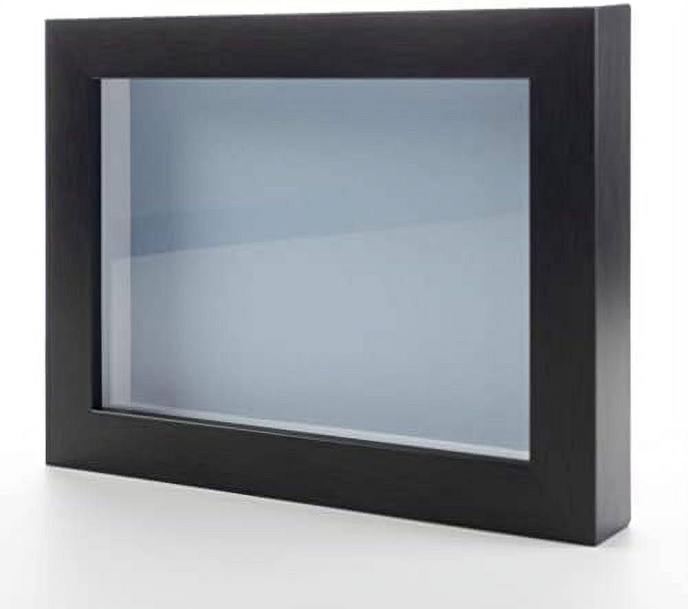 10x20 wood box display frame with blue acid-free backing uv & hanging ...