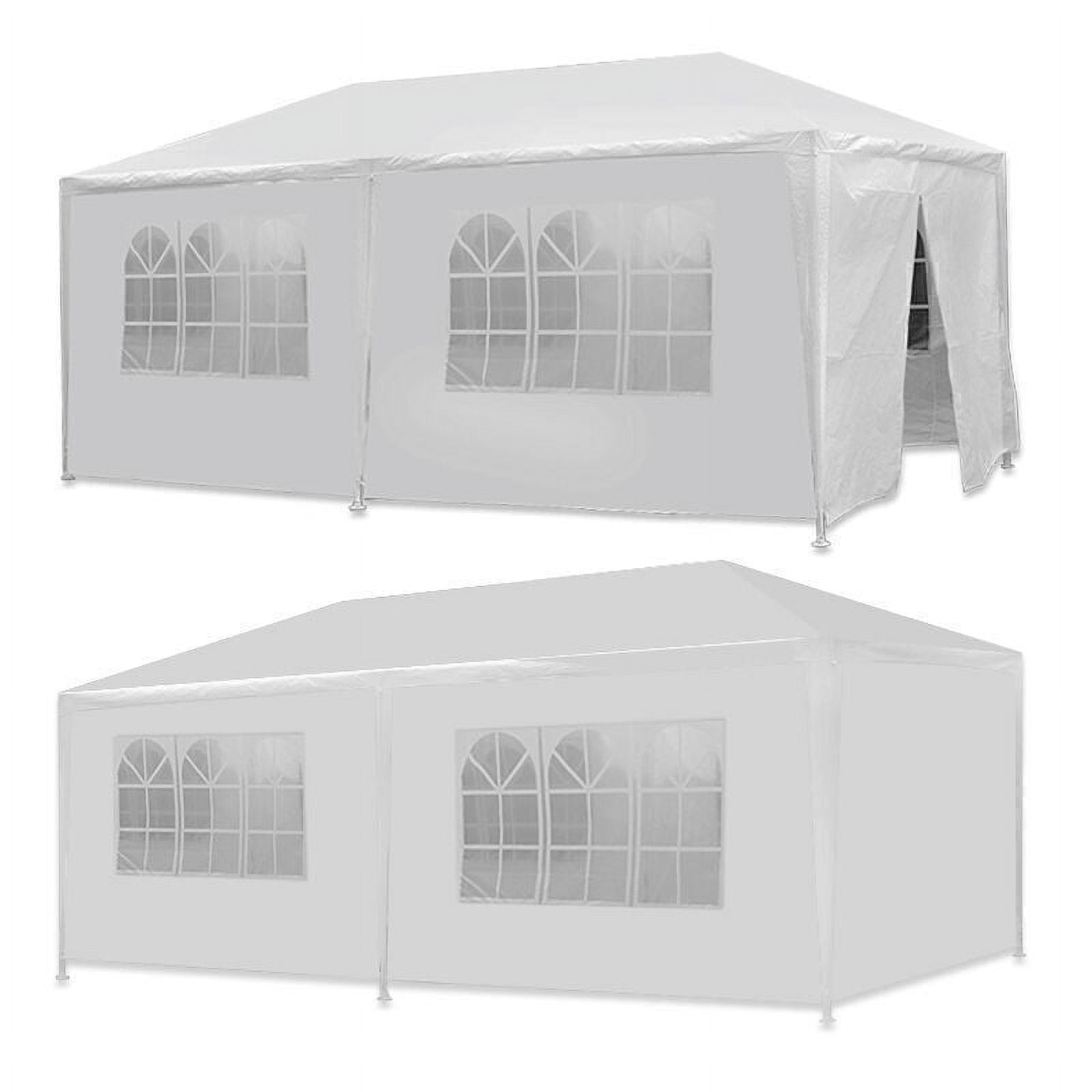 10x20ft Wedding Party Tent Gazebo Canopy 6 Removable Sidewalls White ...