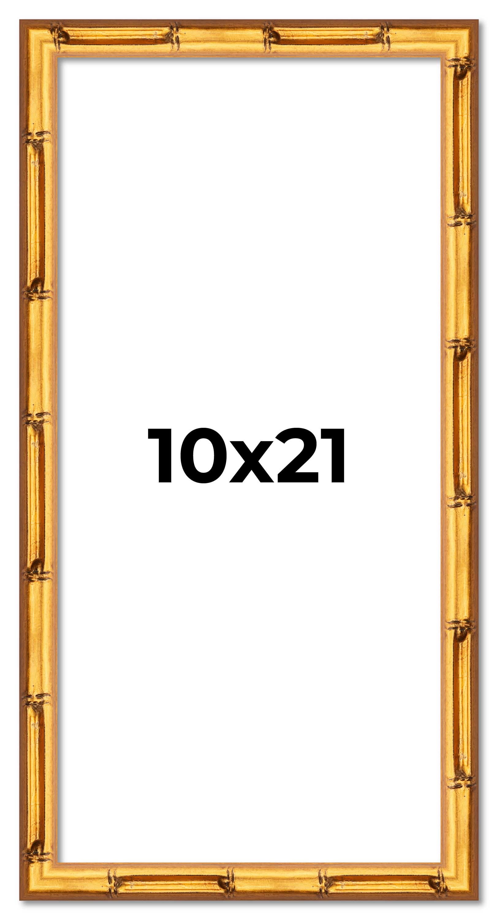 10x21 Frame Gold Bamboo Solid Wood Picture Frame | 1 Inch Moulding ...