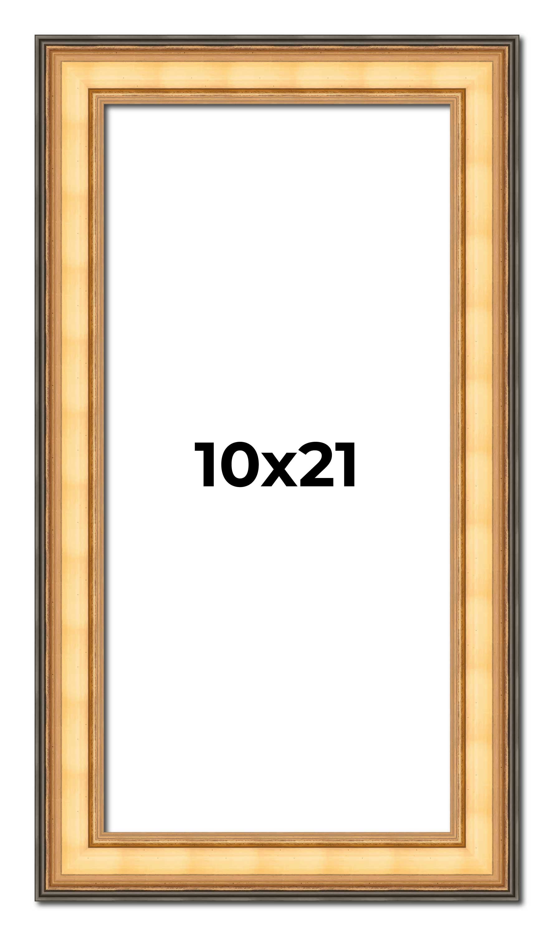10x21 Frame Gold Plein Aire Solid Wood Picture Frame Width 2 Inches ...