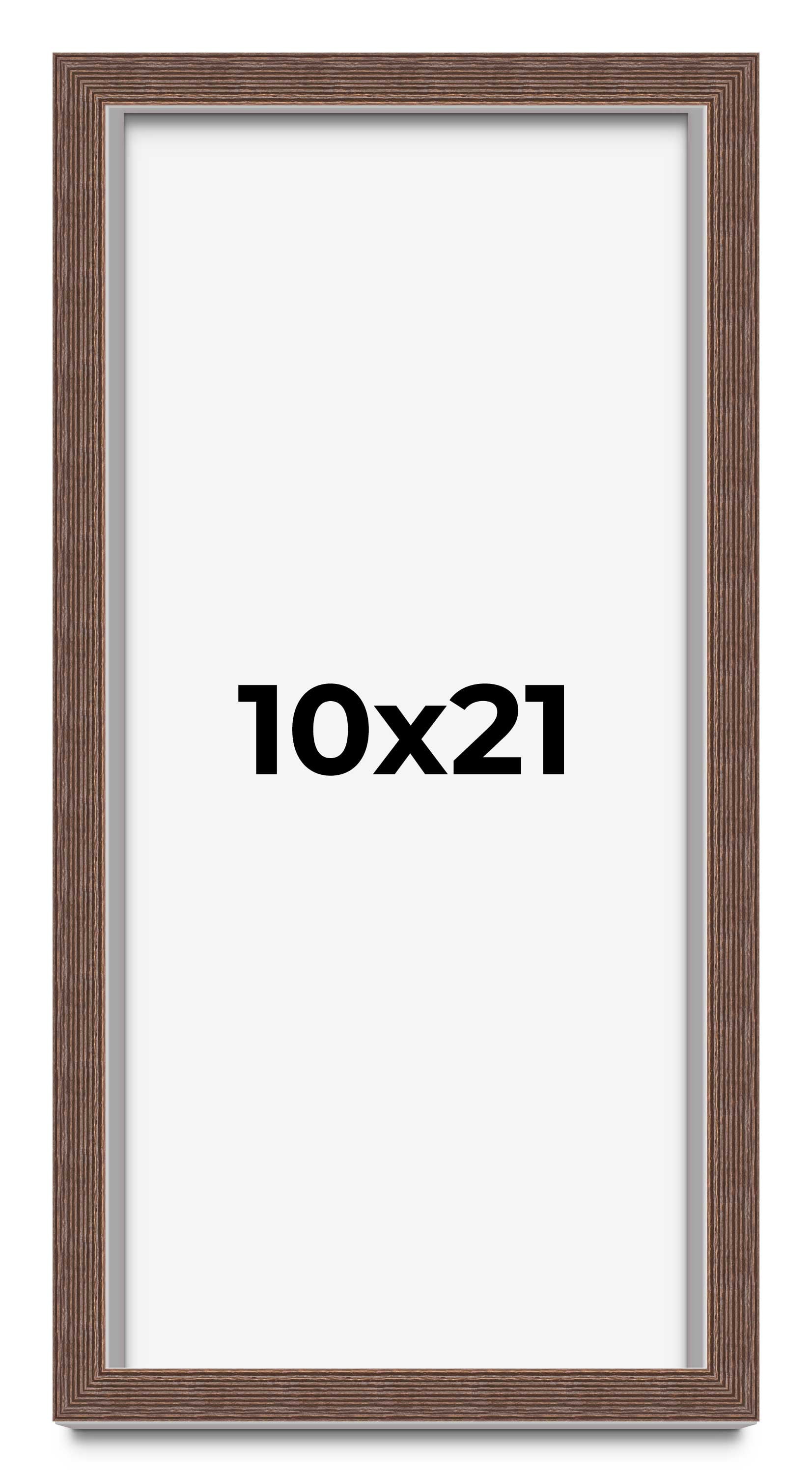 10x21 Shadow Box Frame Brown | 1.125 inches Deep Real Wood Rustic ...
