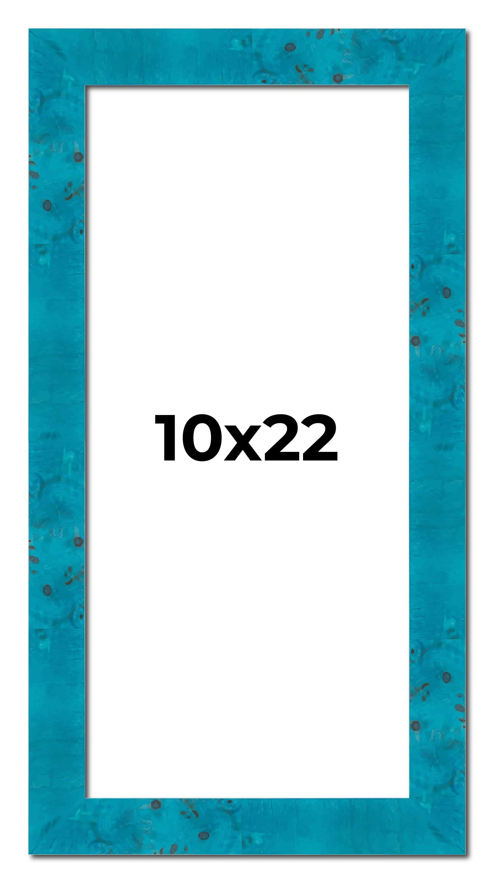 10x22 Frame Blue Teal Burl Wood Picture Frame | 1.75 Inch Moulding ...