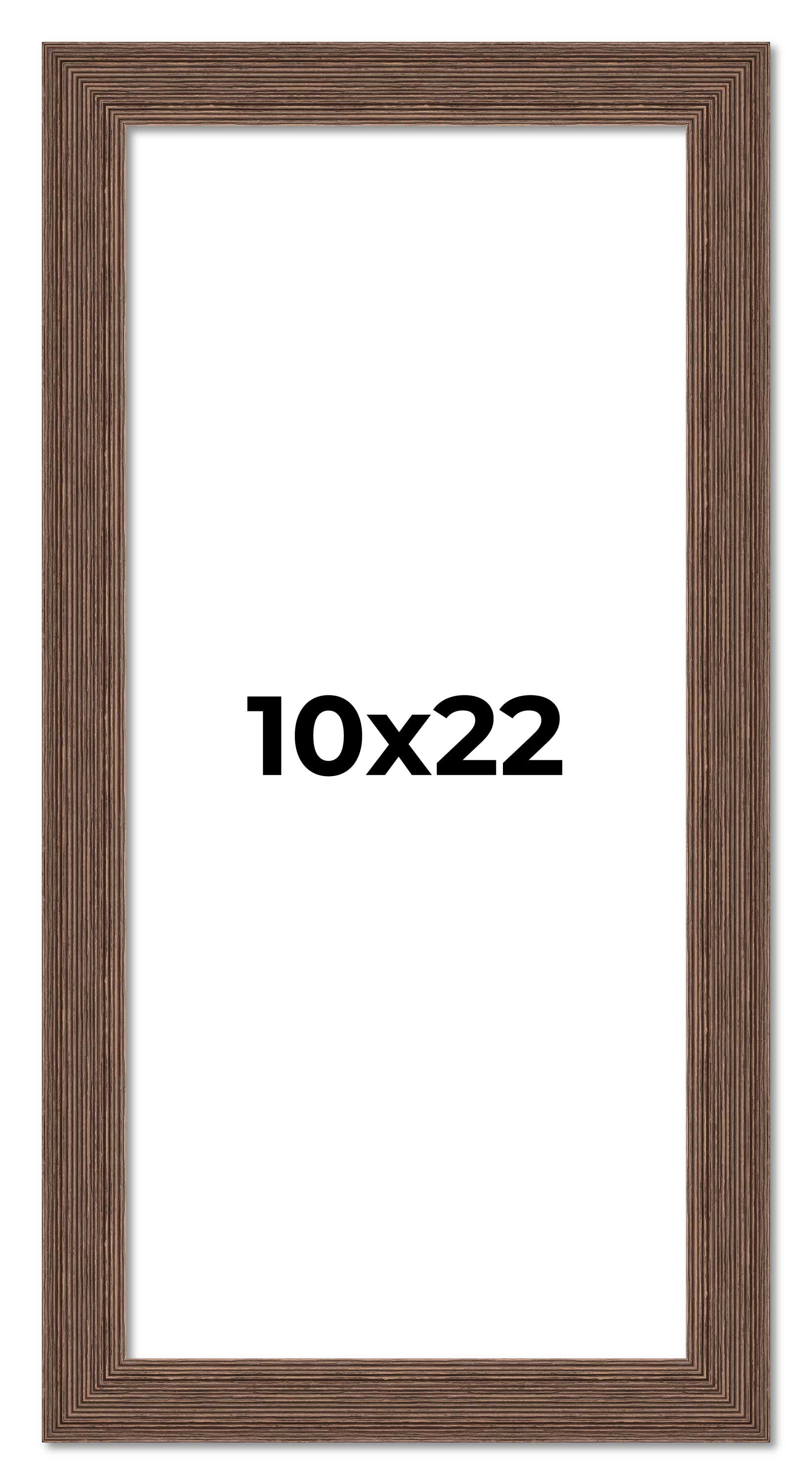 10x22 Frame Brown Farmhouse Solid Wood Picture Frame Width 1.5 Inches ...