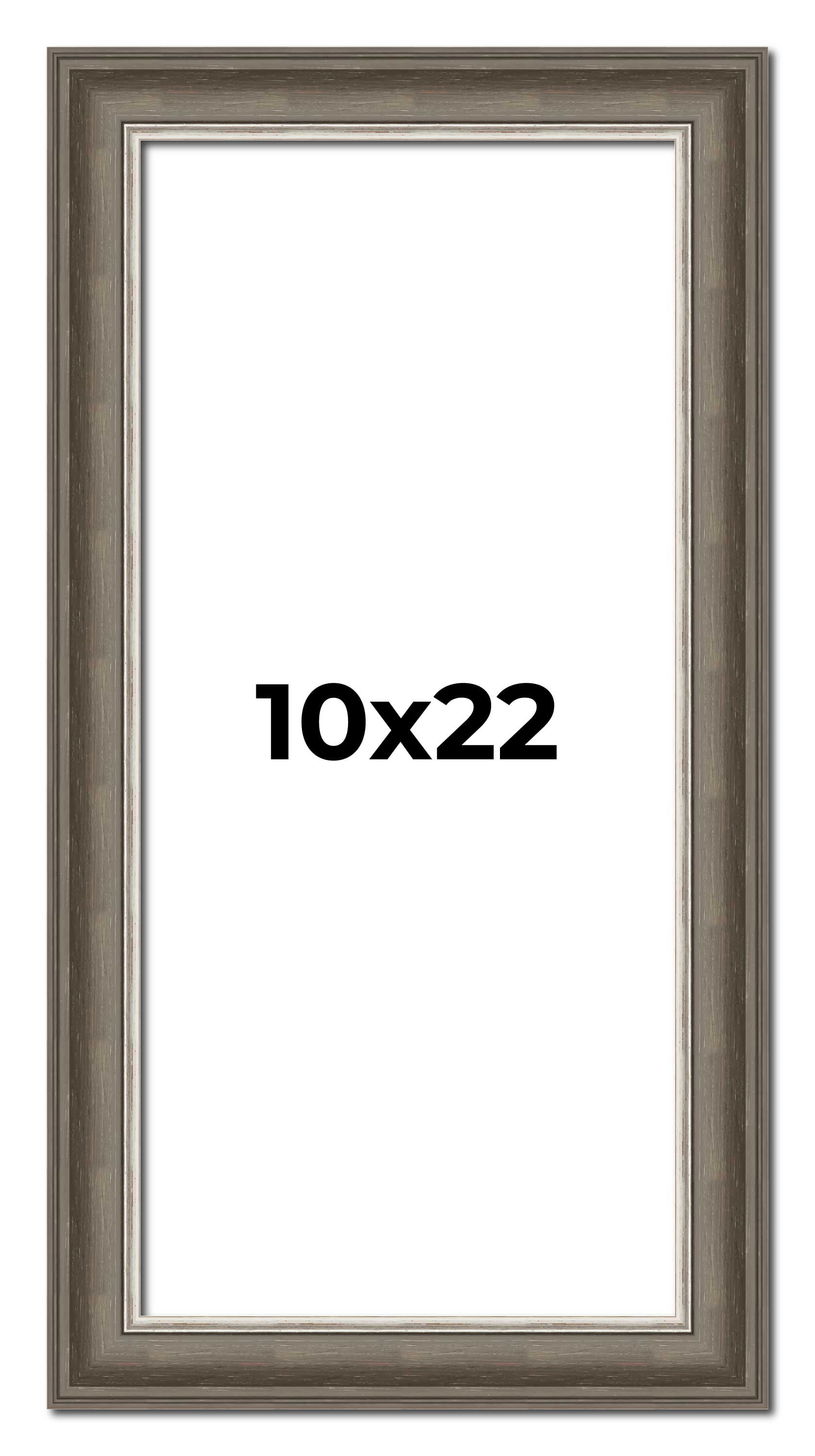 10x22 Frame Brown Solid Wood Picture Frame | 1.75 Inch Moulding Width ...