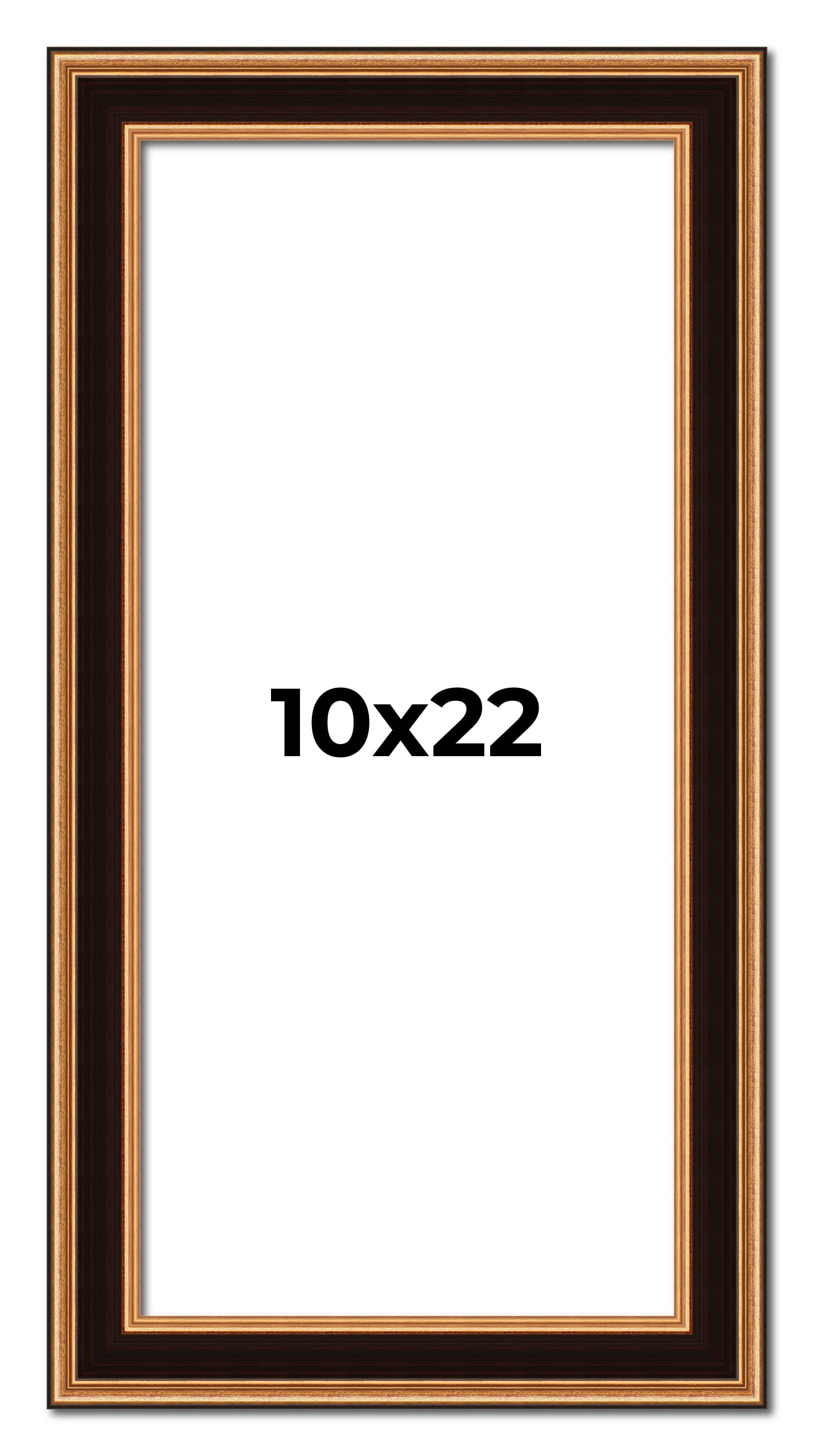 10x22 Frame Gold Brown Plein Air Vintage Solid Wood Picture Frame | 1. ...