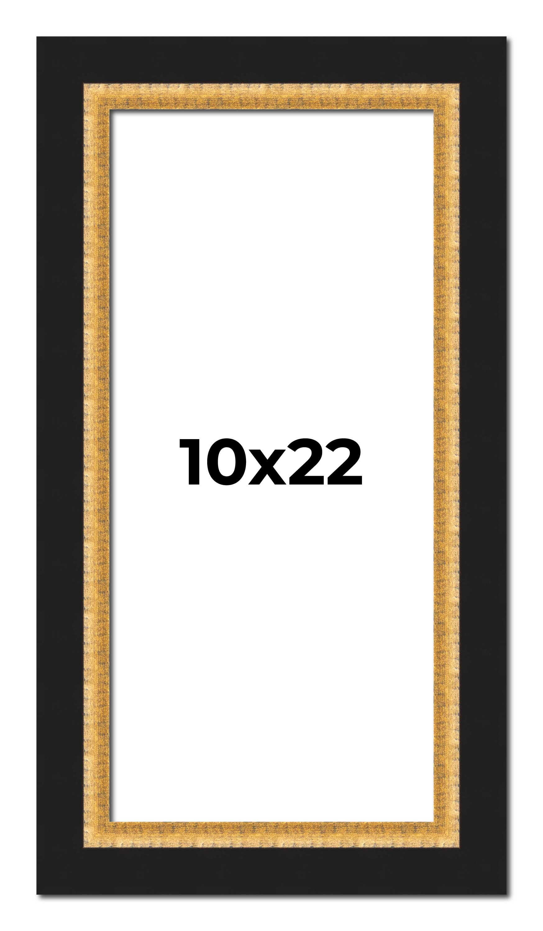 10x22 Frame Gold Real Wood Picture Frame Width 2.25 Inches | Interior ...