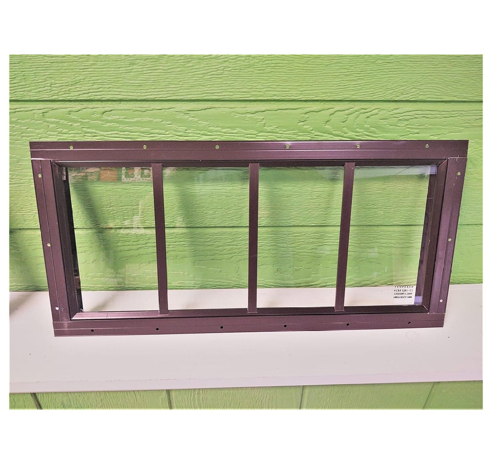 10x23 Brown Transom Shed Window, Tempered Glass, Great for Outdoor ...