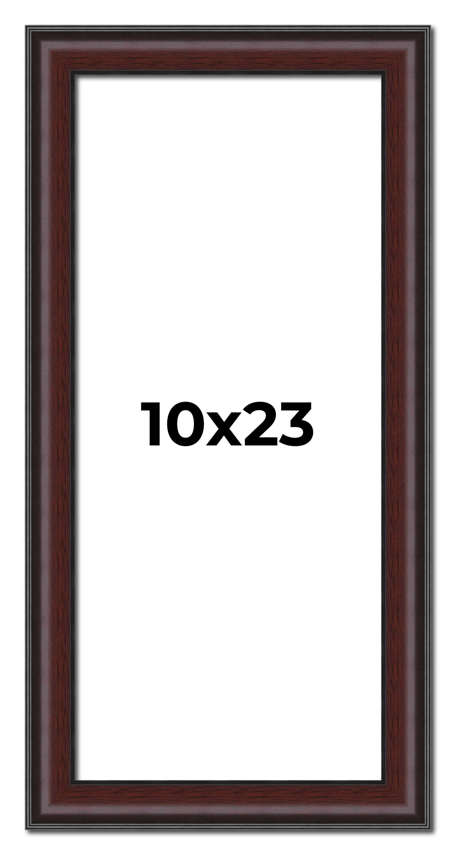 10x23 Frame Brown Round Mahogany Solid Wood Picture Frame | 1.625 Inch ...