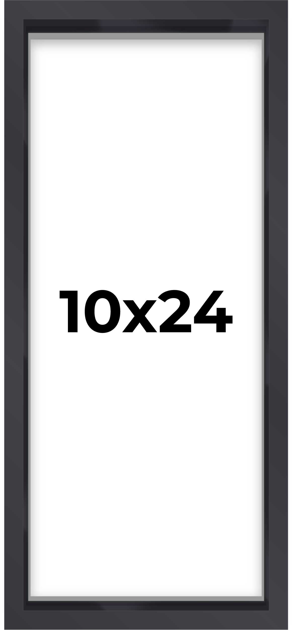 10x24 Black Shadowbox Frame - Interior Size 10x24 by 1 Inches - Made to ...