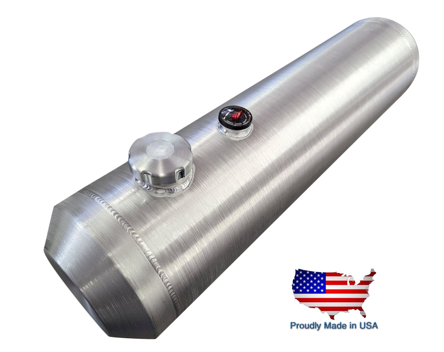 10x24 End Fill Spun Aluminum Gas Tank with Mechanical Site Gauge ...