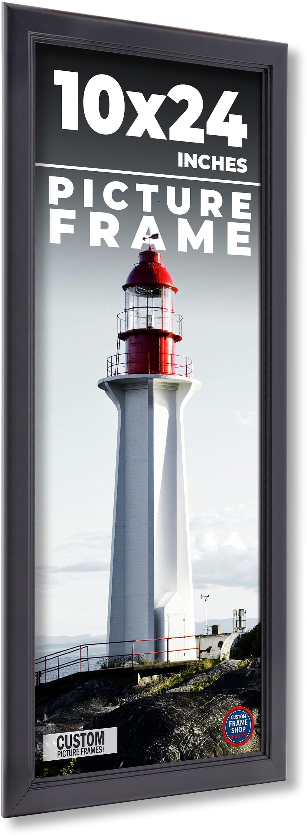 10x24 Frame Black Passaggi Solid Wood Picture Frame Width 1.5 Inches ...
