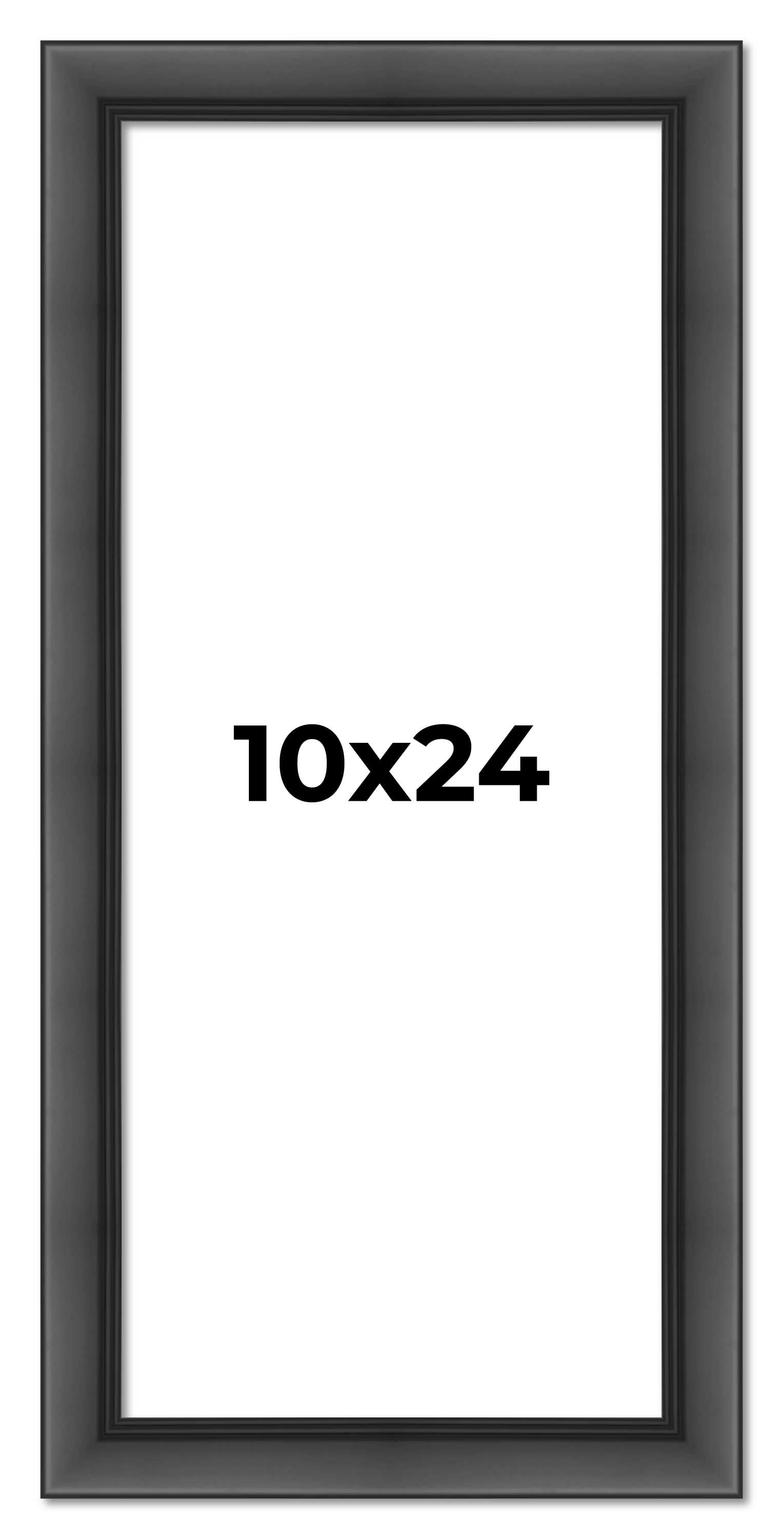 10x24 Frame Black Solid Wood Picture Frame - Complete Modern Photo ...