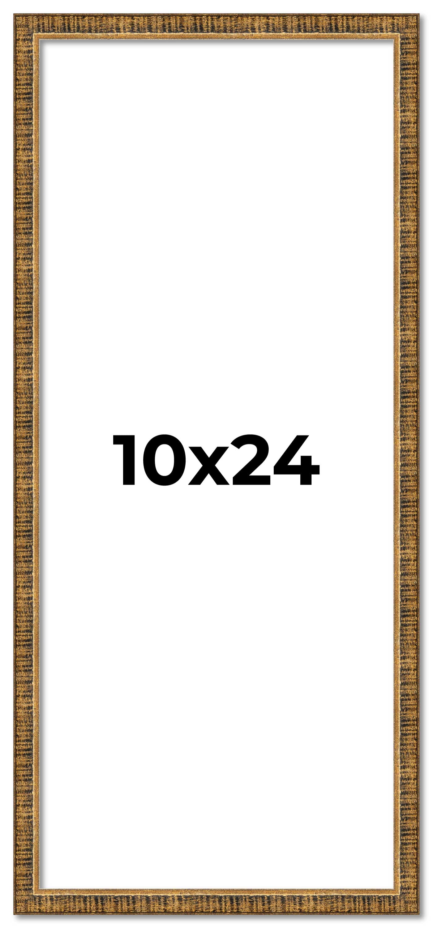 10x24 Frame Gold Kingsley Distressed Solid Wood Picture Frame Width 0. ...