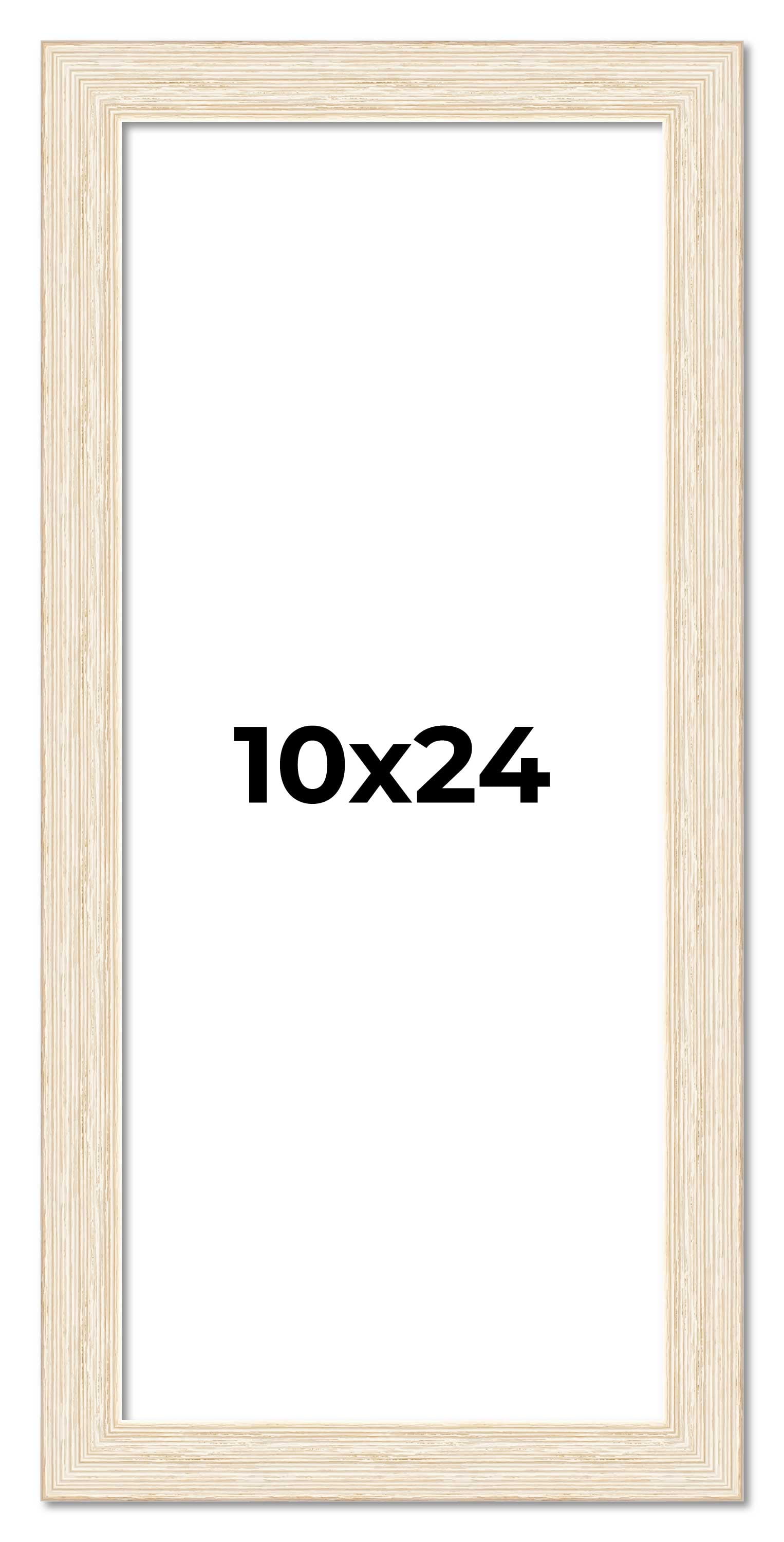 10x24 Frame White Barnwood Picture Frame Includes UV Acrylic Plexiglass ...