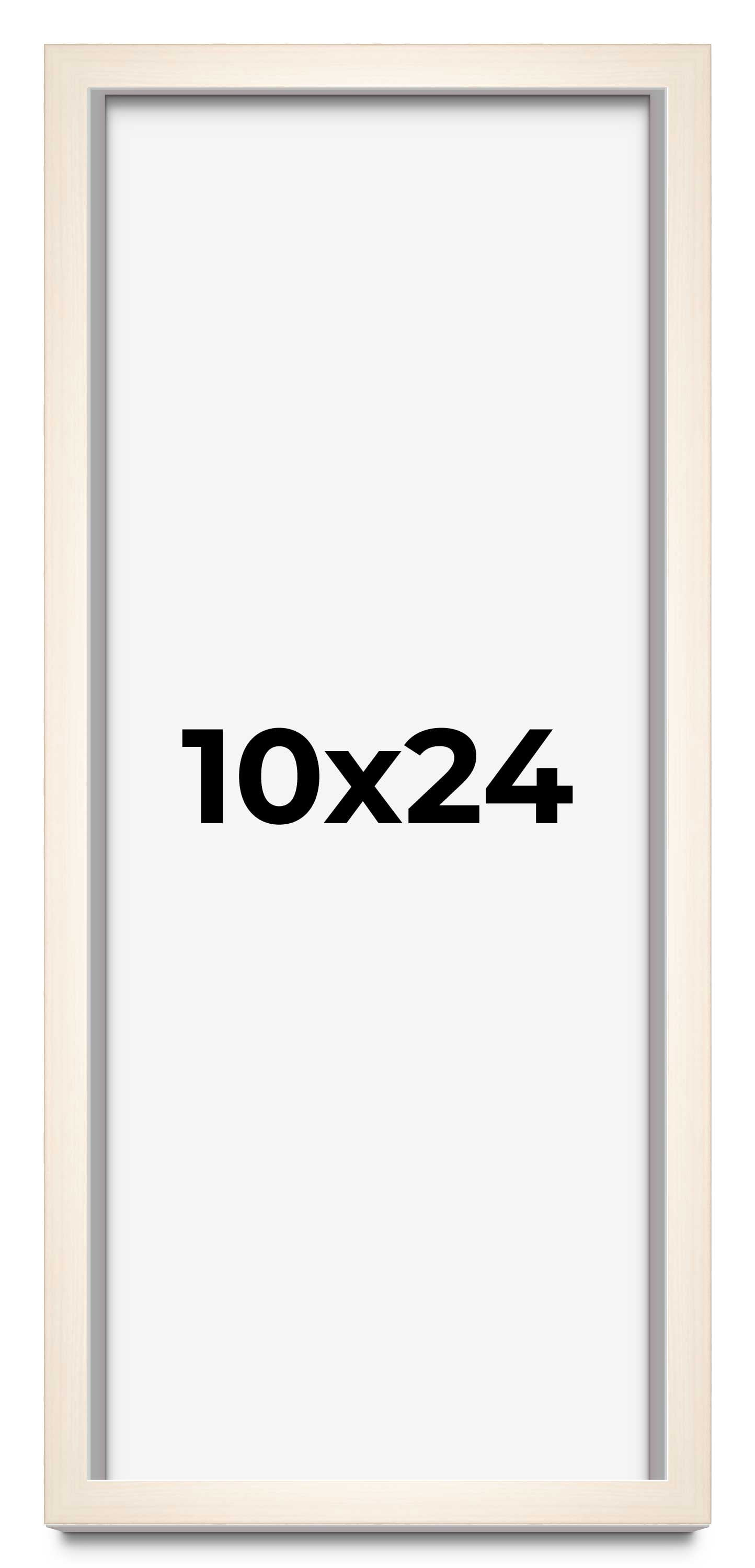 10x24 Frame White Wash Solid Wood Picture Frame | 0.75 Inch Moulding ...