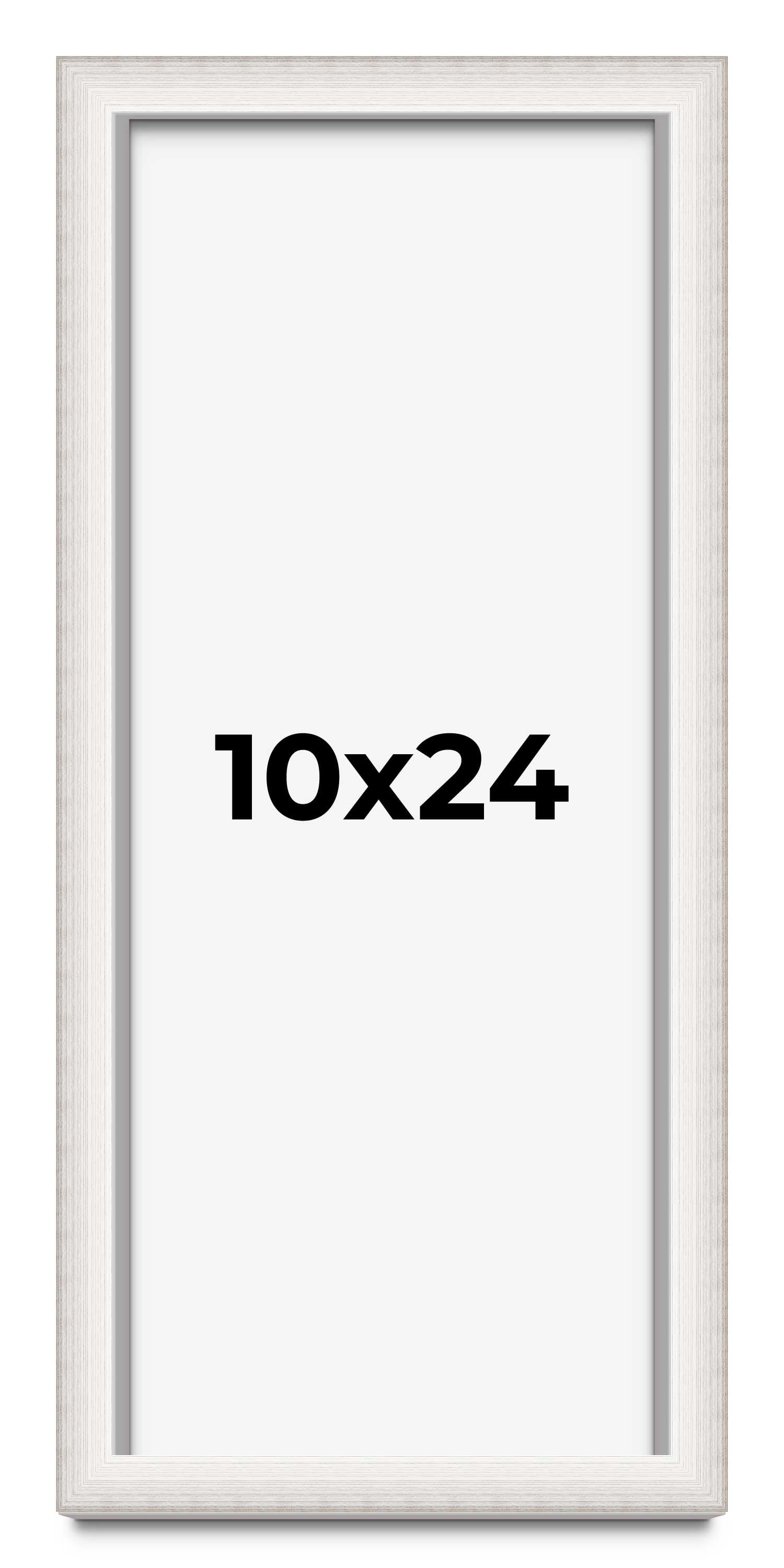 10x24 Silver Shadowbox Frame - Interior Size 10x24x1.5 Inches - Made to ...