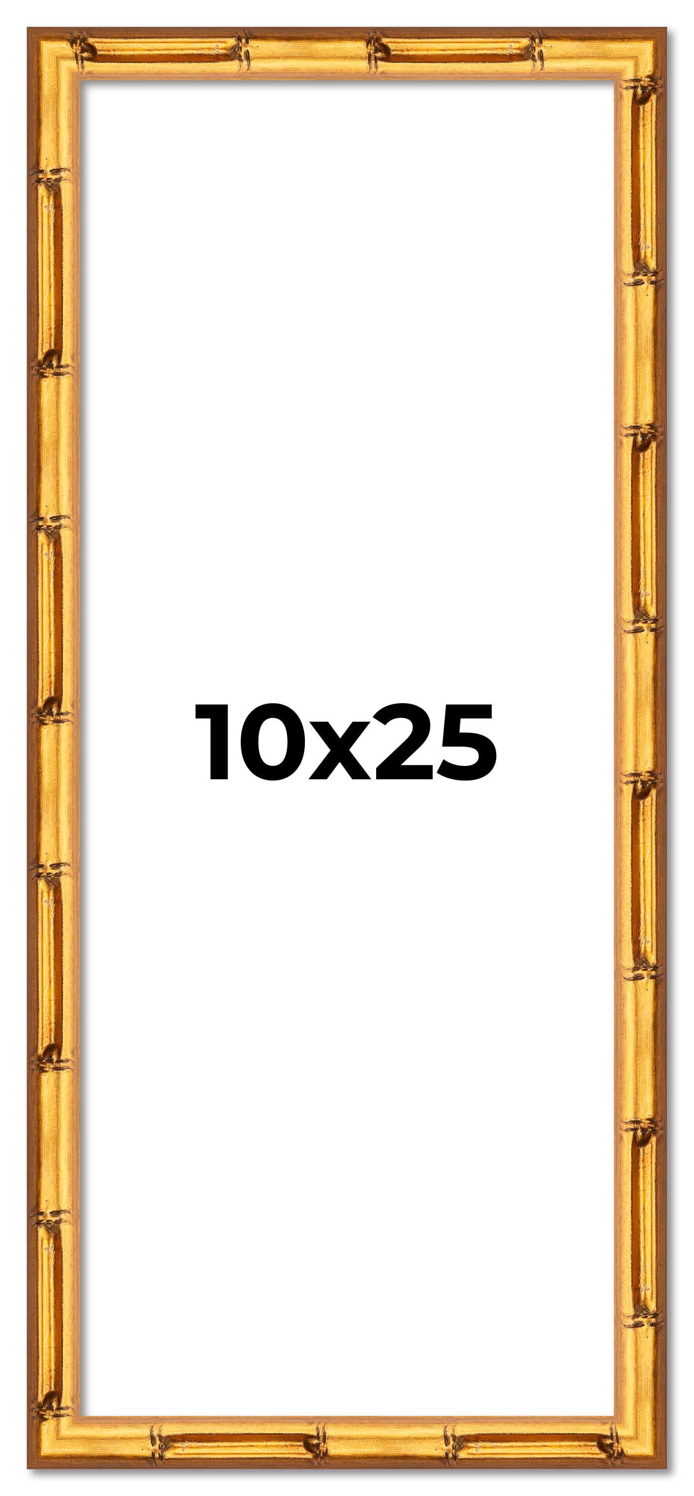 10x25 Frame Gold Bamboo Picture Frame - Complete Modern Photo Frame ...