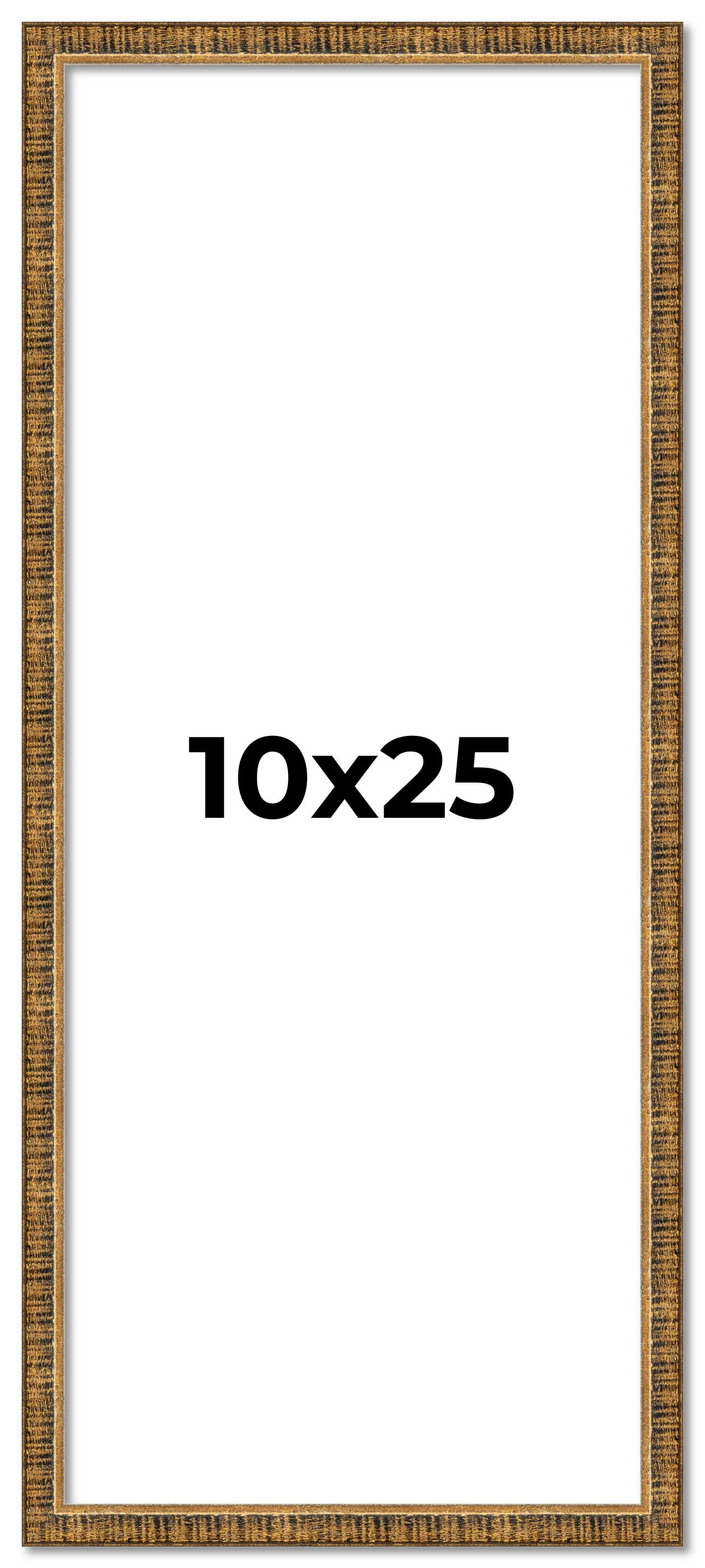 10x25 Frame Gold Solid Wood Picture Frame - Complete Modern Photo Frame ...